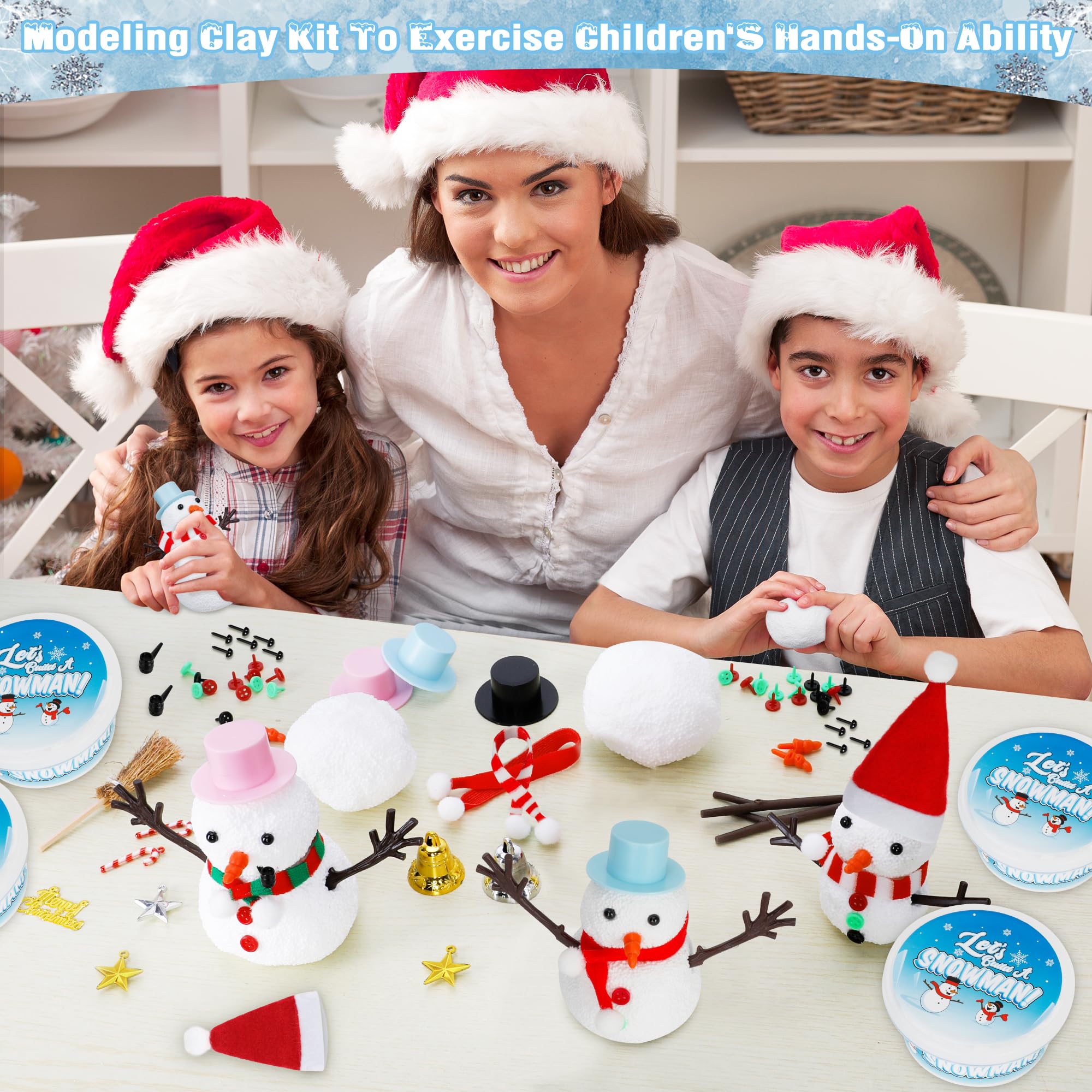 Snapklik.com : 6 Pack Snowman Kit, Christmas Craft DIY For Kids, Build ...
