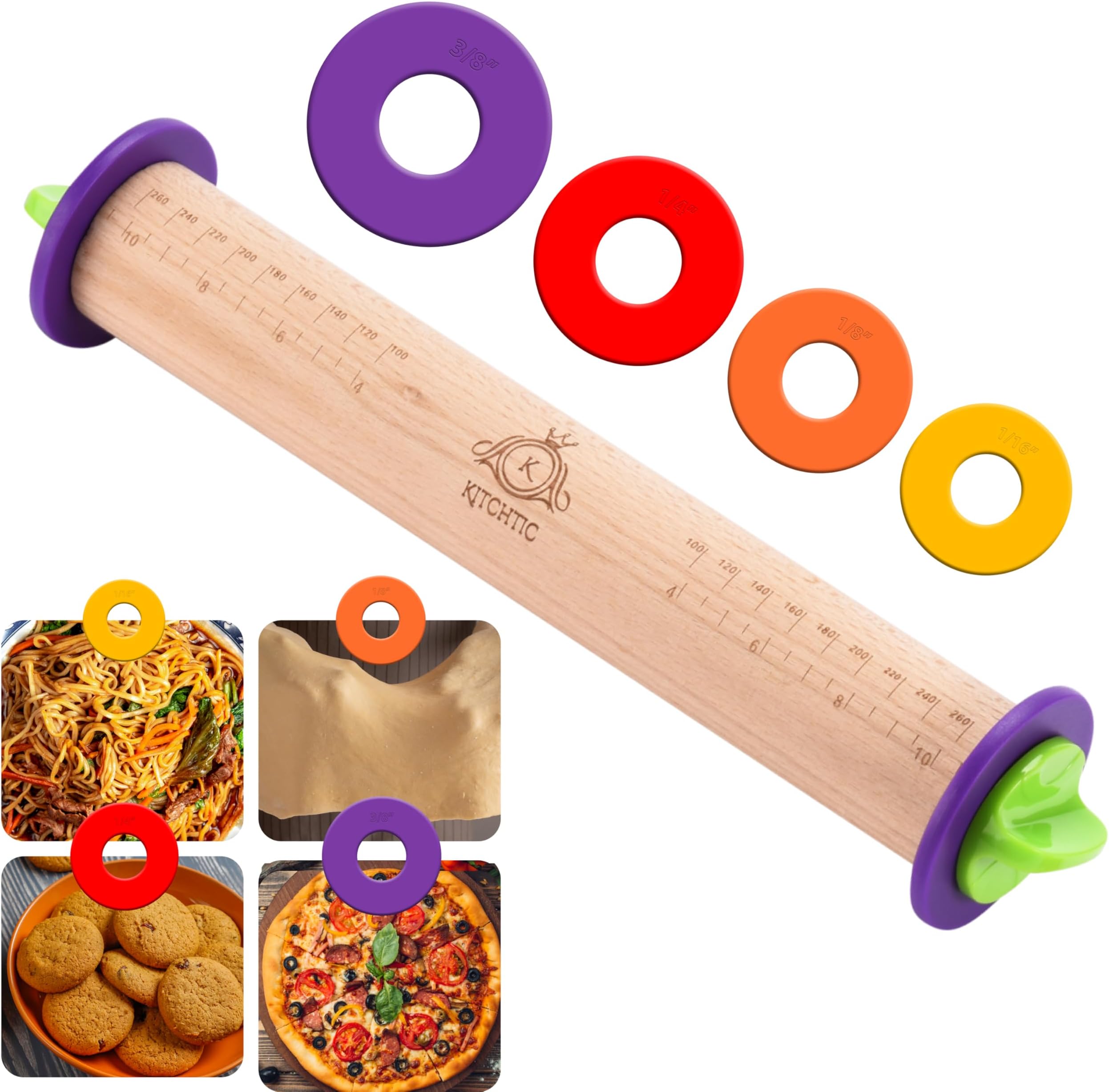 Amazon.com: PME Large Rolling Pin Guide Rings: Home & Kitchen