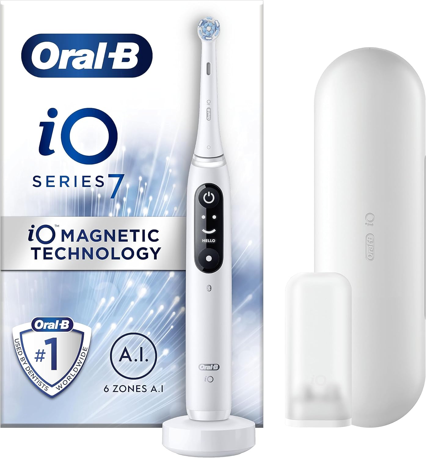 Oral-B iO7 Electric Toothbrushes For Adults, App Connected Handle, 1 ...