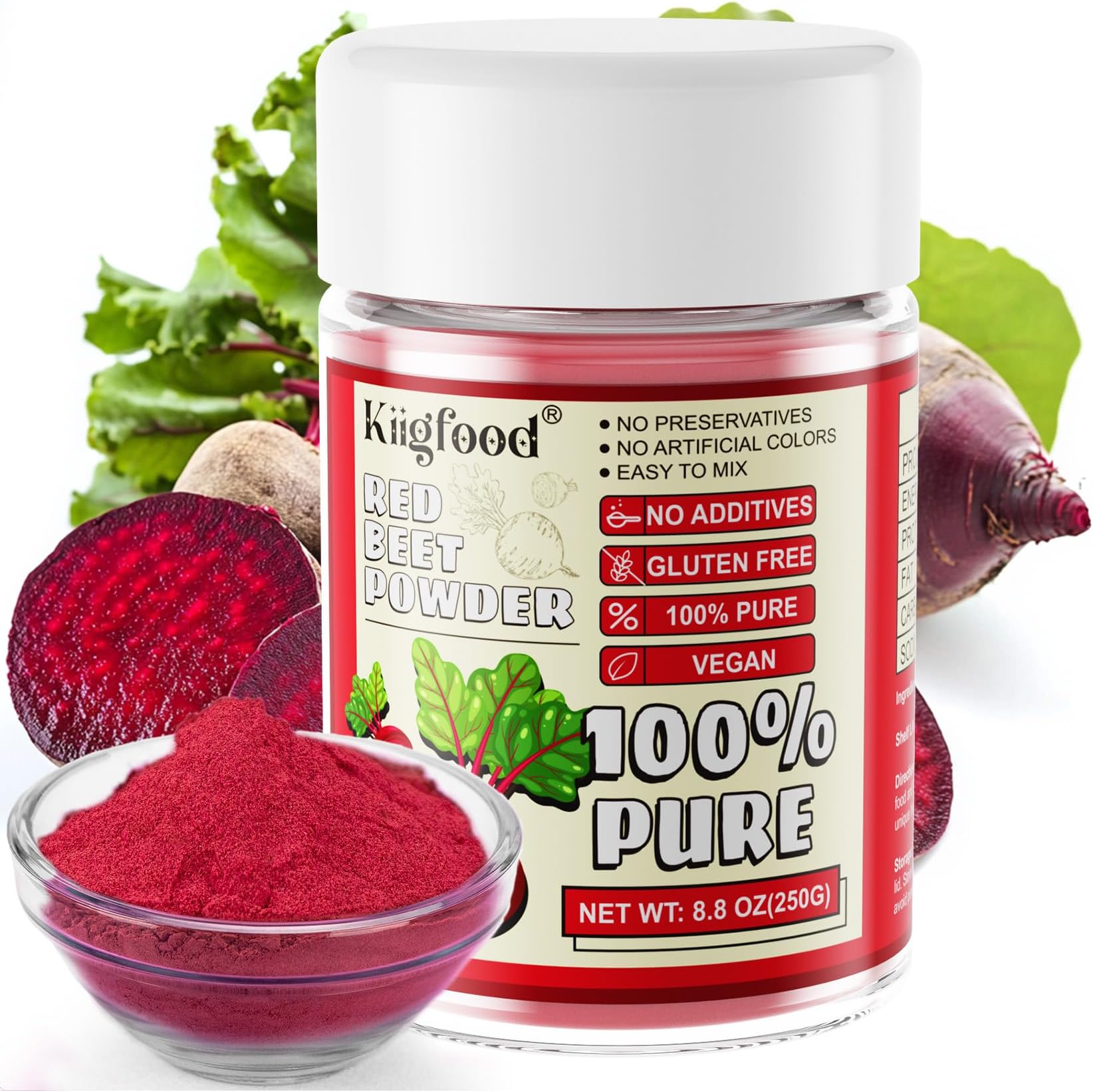 Amazon.com: Natural Red Beet Powder - Kiigfood 8.8oz/250g Premium Red ...