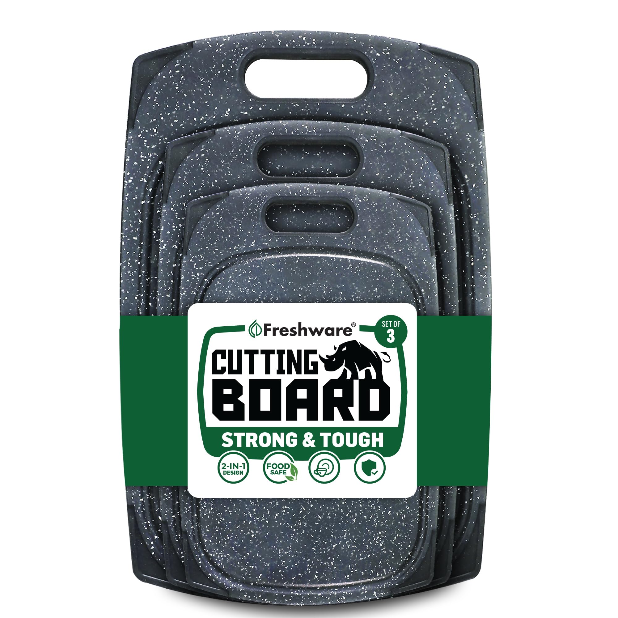 Amazon.com: Freshware Plastic Cutting Boards for Kitchen, Cutting Board ...