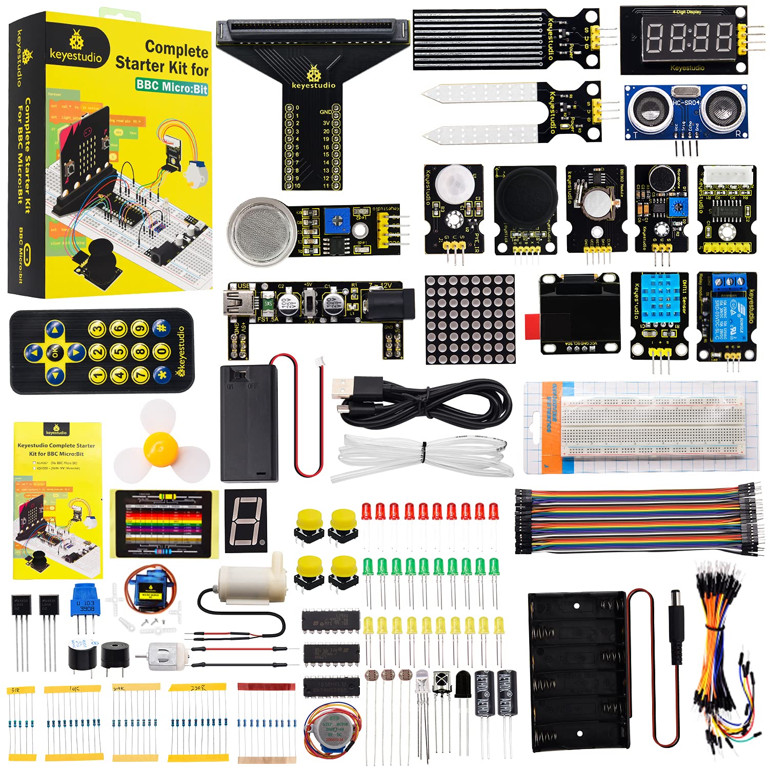 Keyestudiocomplete Starter Kit For Bbc Micro Bit Stem 45 Projects ...