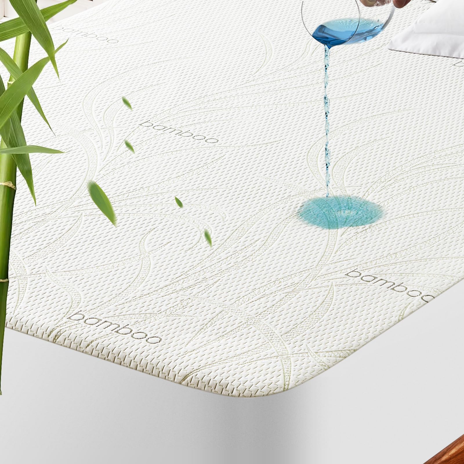 Amazon.com: Queen Waterproof Mattress Protector - Blancmax Bamboo Rayon ...