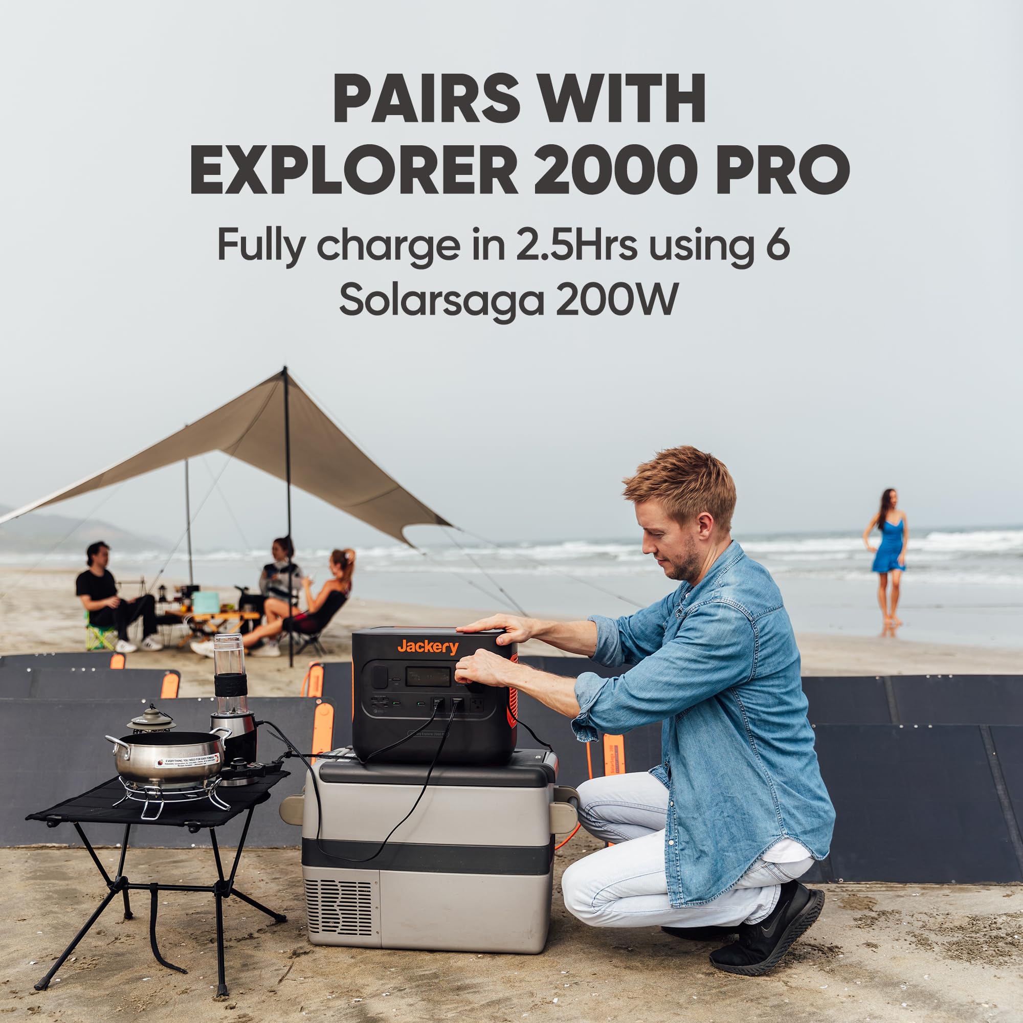 Snapklik.com : Jackery SolarSaga 200W Portable Solar Panel For Explorer ...