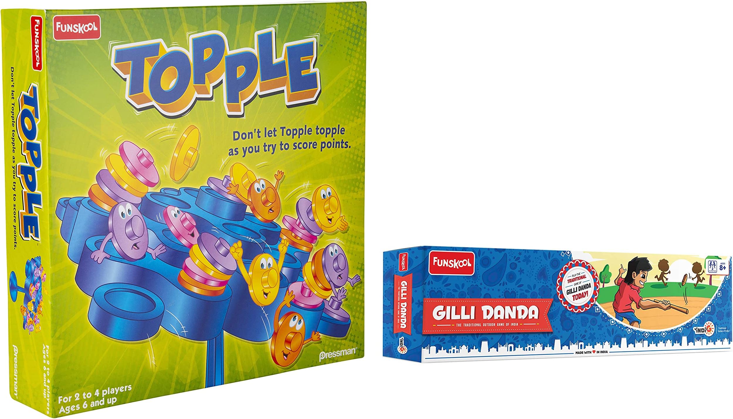 Buy Funskool Games - Topple & Above Games Gilli Dhanda | The ...