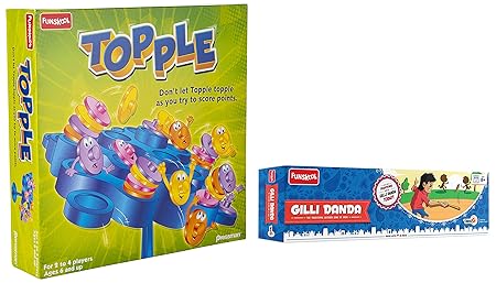 Buy Funskool Games - Topple & Above Games Gilli Dhanda | The Traditional Outdoor Game of India ...
