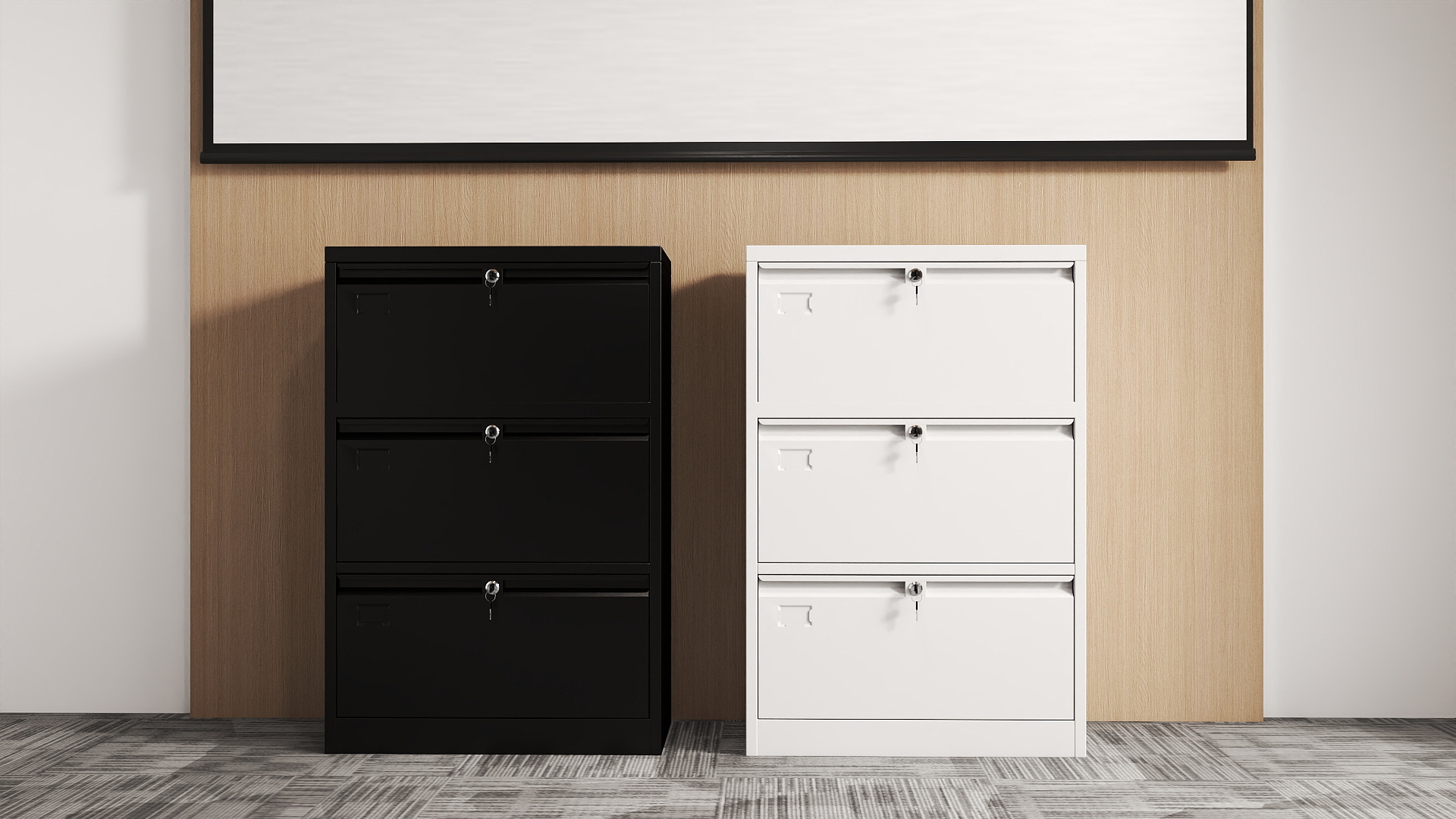 Watch Lateral File Cabinet 3 Drawer Black on Amazon Live