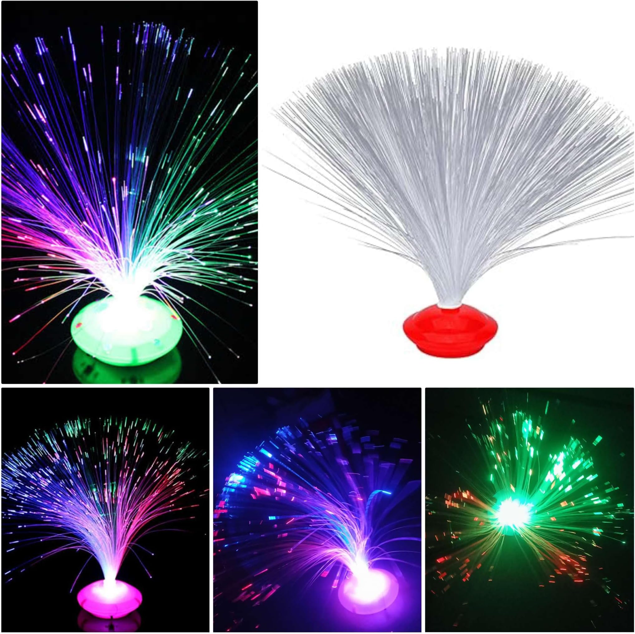 Buy Zokcy® (Pack of 2 Pcs Colorful LED Fiber Optic Night Light Lamp for ...