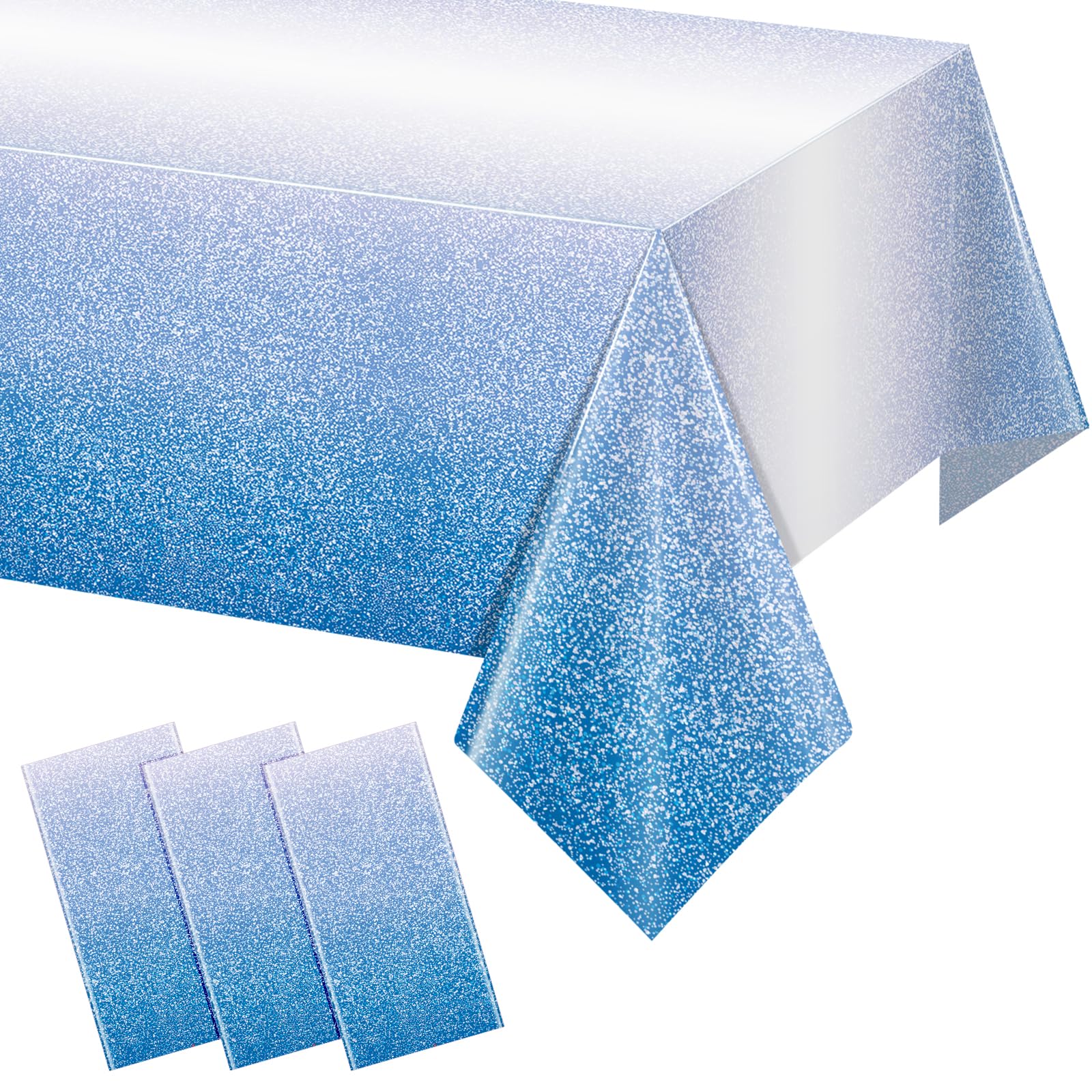 Amazon.com: 3 Pack Ombre Blue Plastic Tablecloth for Parties, Gradient ...