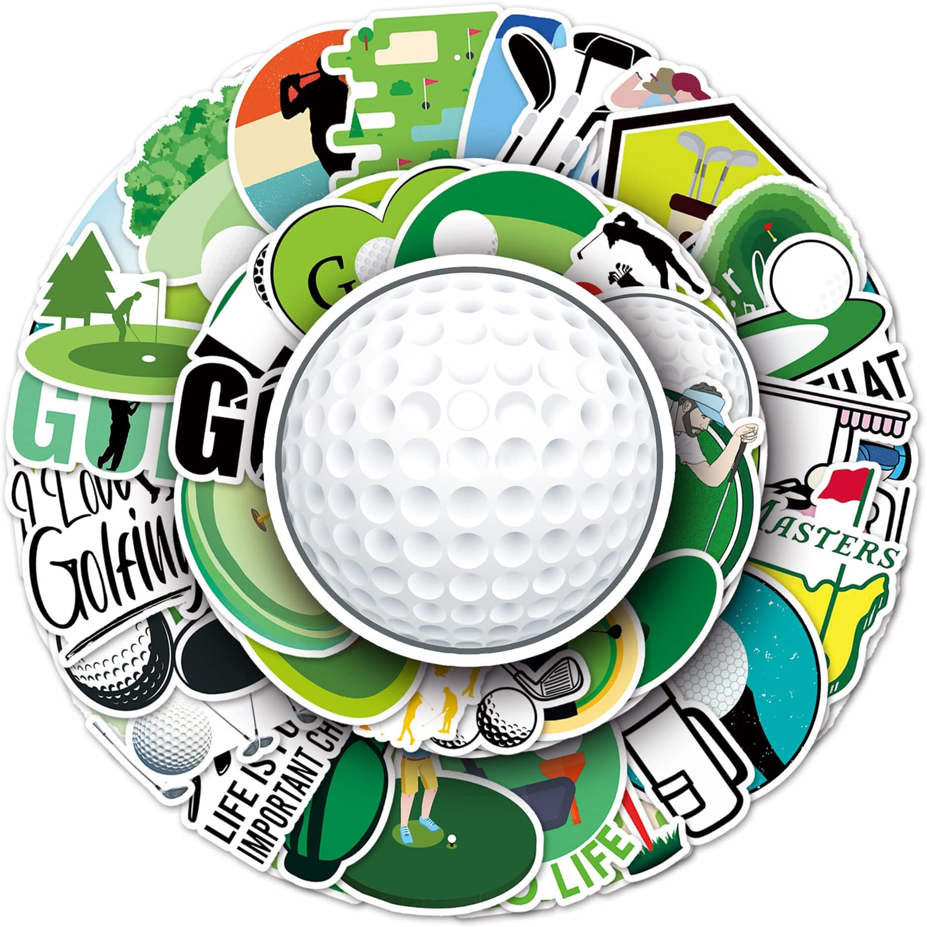 Amazon.com: Golf Stickers, 50PCs, Aesthetic Sports Vinyl Waterproof ...