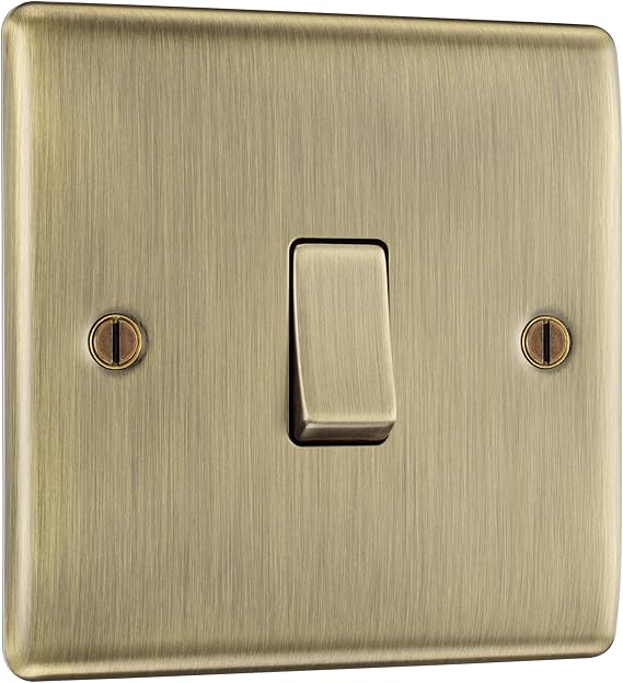 BG Electrical Single Wall Light Switch, 2 Way, Raised and Slim Profile ...