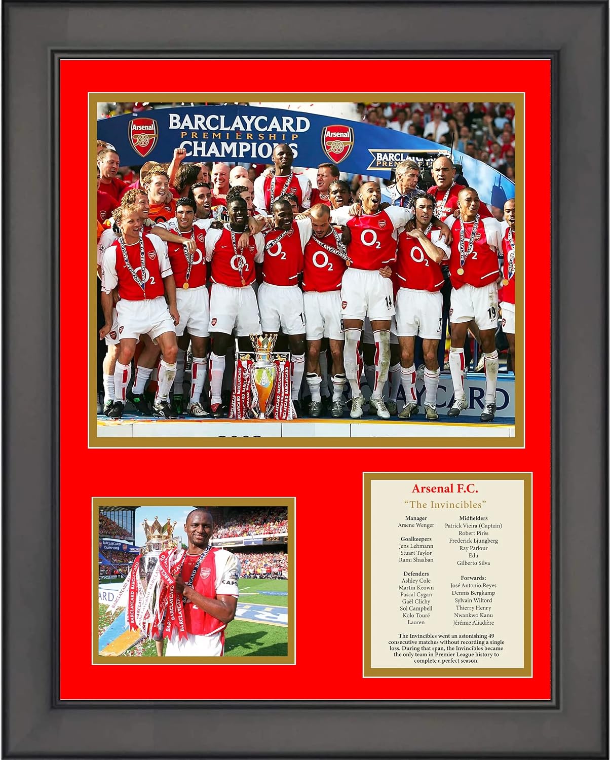 Amazon.com: Framed Arsenal F.C. The Invincibles 2003-04 Premier League ...
