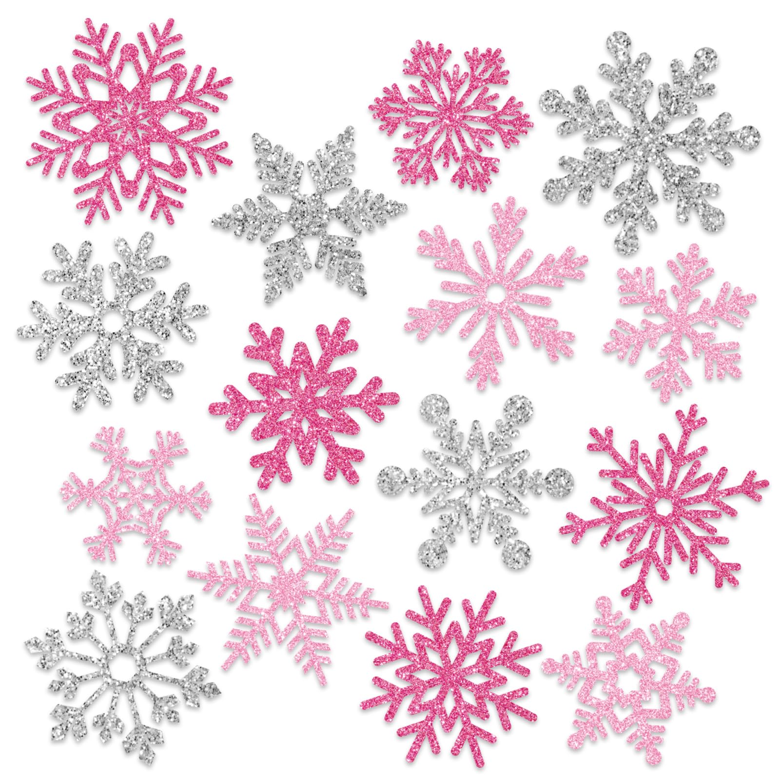 Amazon.com: Whaline 15Pcs Christmas Refrigerator Magnets Pink Silver ...