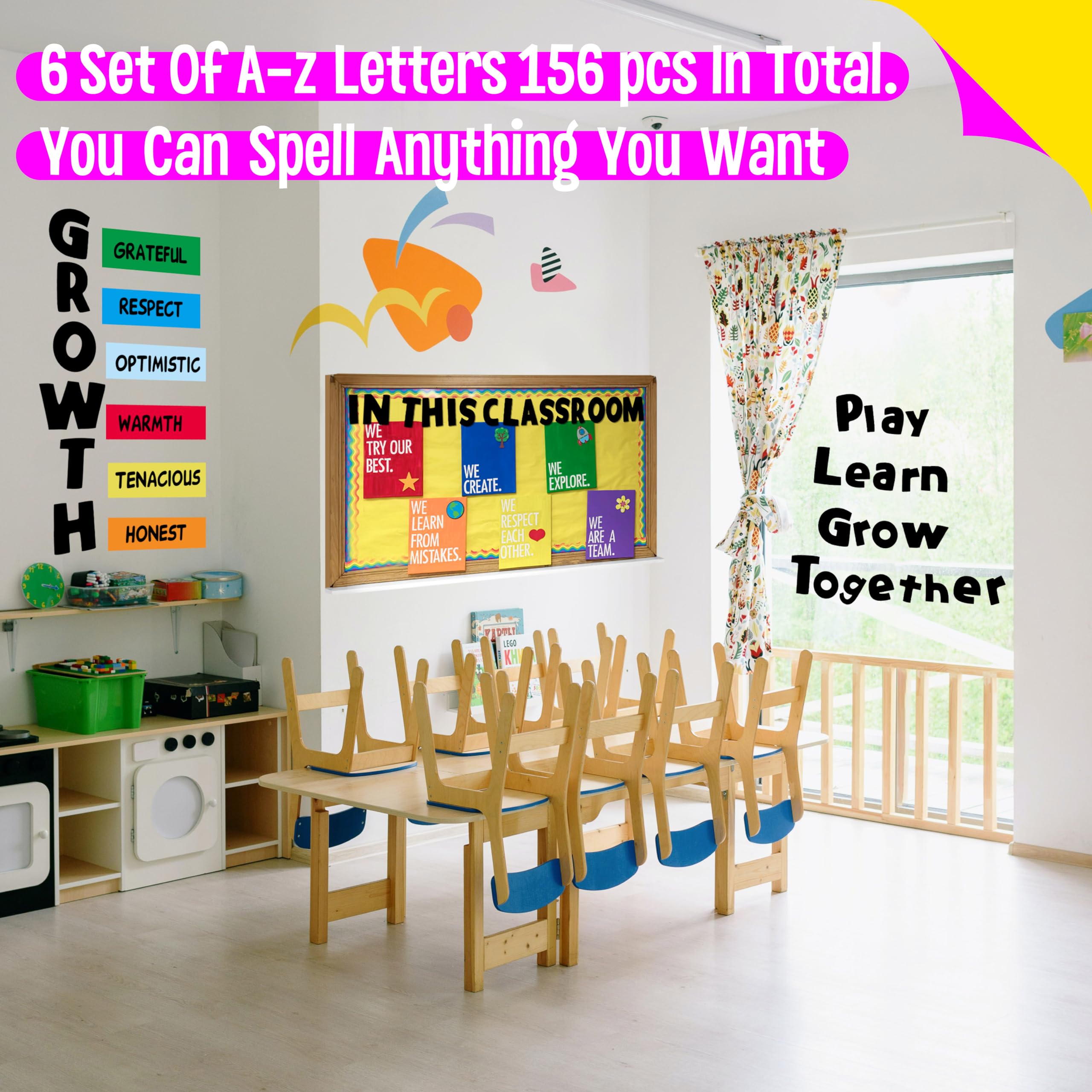 Snapklik.com : 288 PCS Alphabet Combo Set, Bulletin Board Alphabet ...