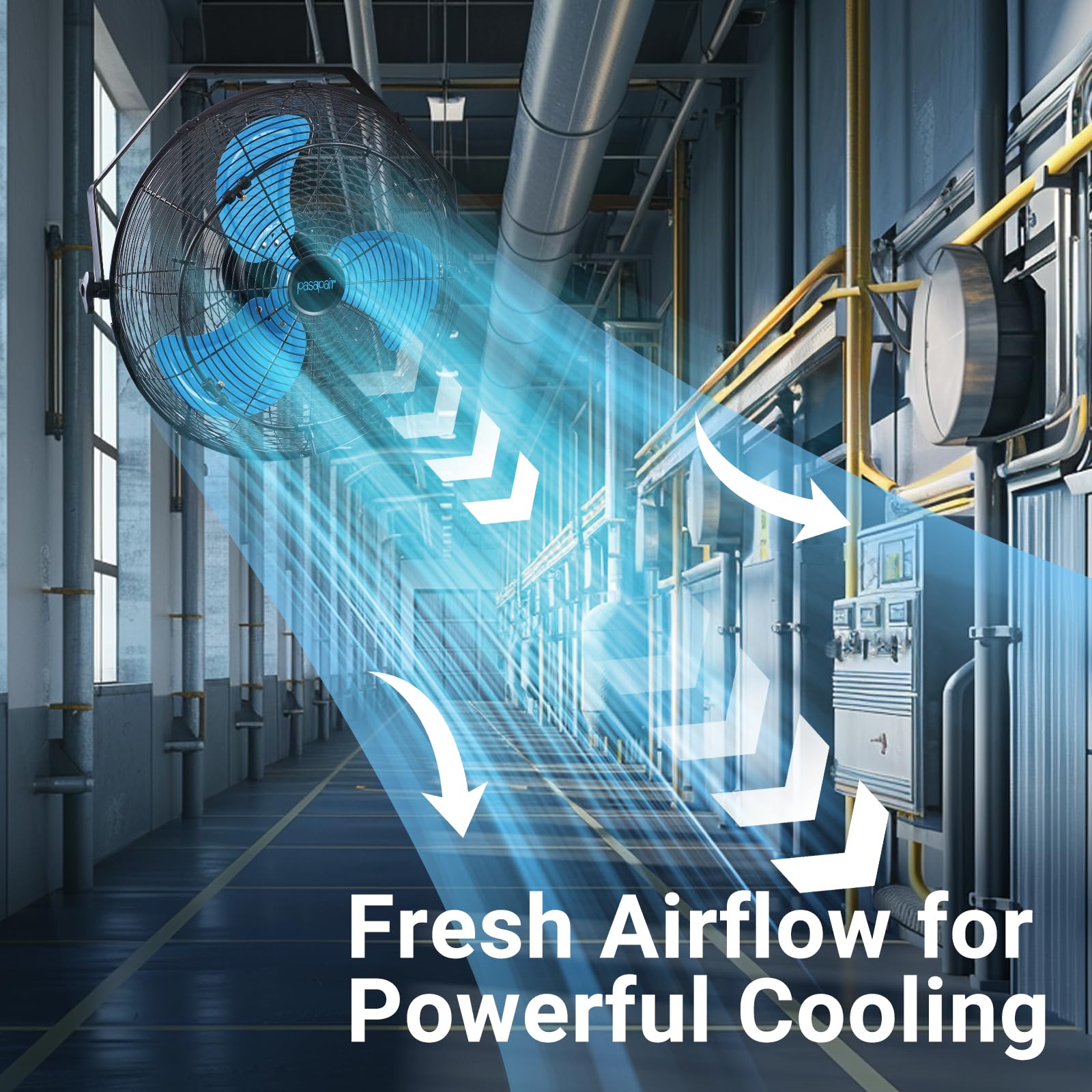 pasapair 20 Inch Wall Mounted Fan,High Velocity Industrial Misting Wall ...