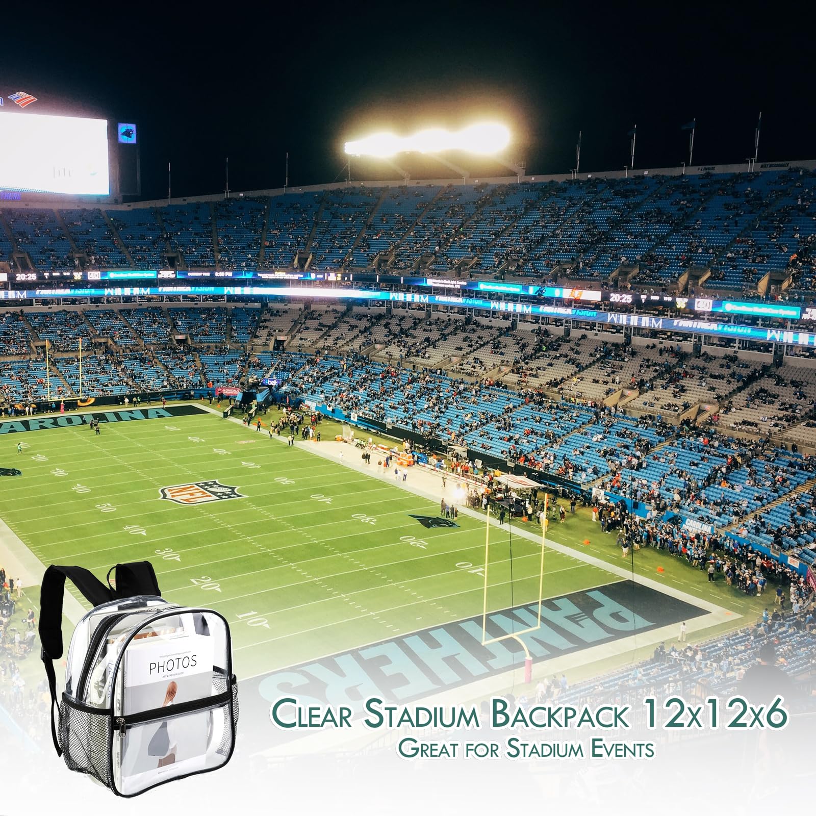Snapklik.com : Keepcross Clear Stadium Backpack 12x6x12 Mini Small ...