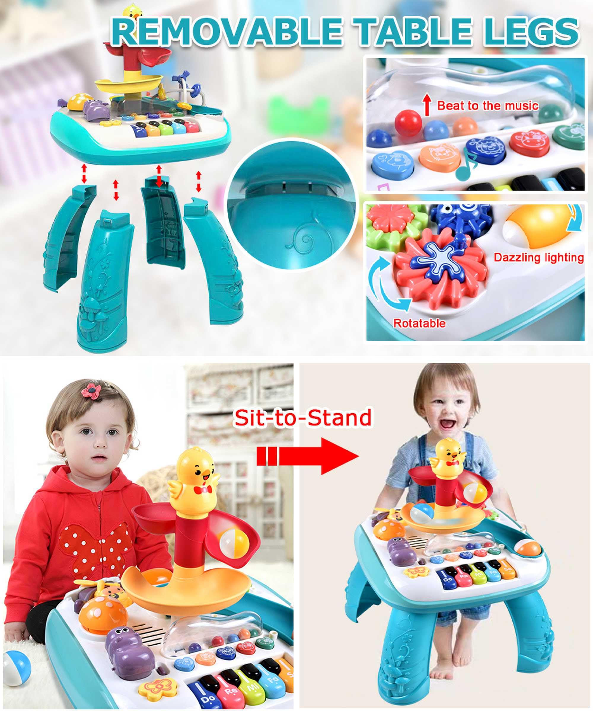 Baby Activity Table Learning Table - Educational Learning Musical Toys ...