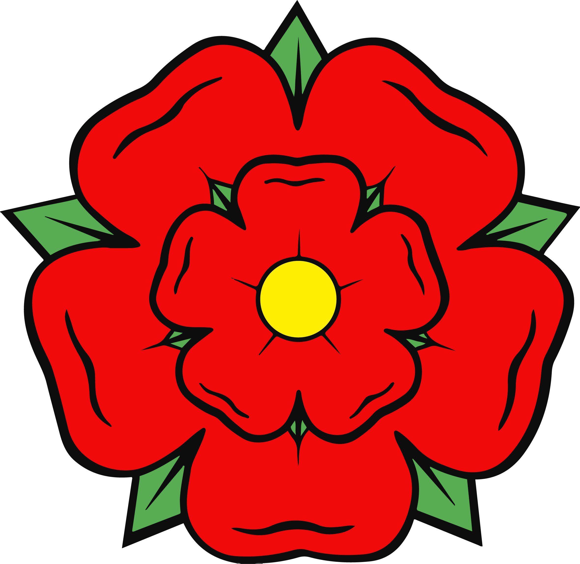 Funky Gifts Lancashire Red Rose Vinyl Sticker : Amazon.co.uk: Automotive