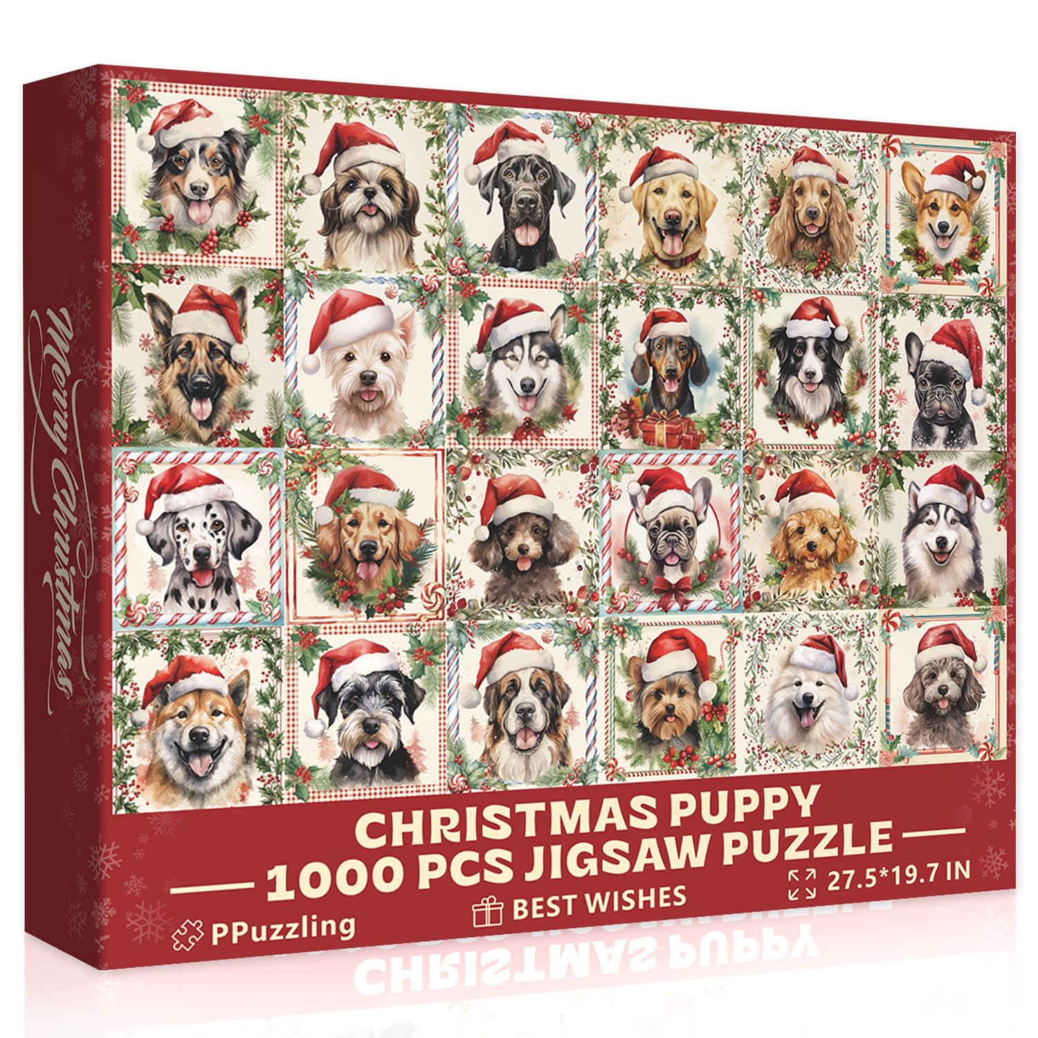 Amazon.com: Christmas Dog Puzzles for Adults 1000 Pieces, Funny ...