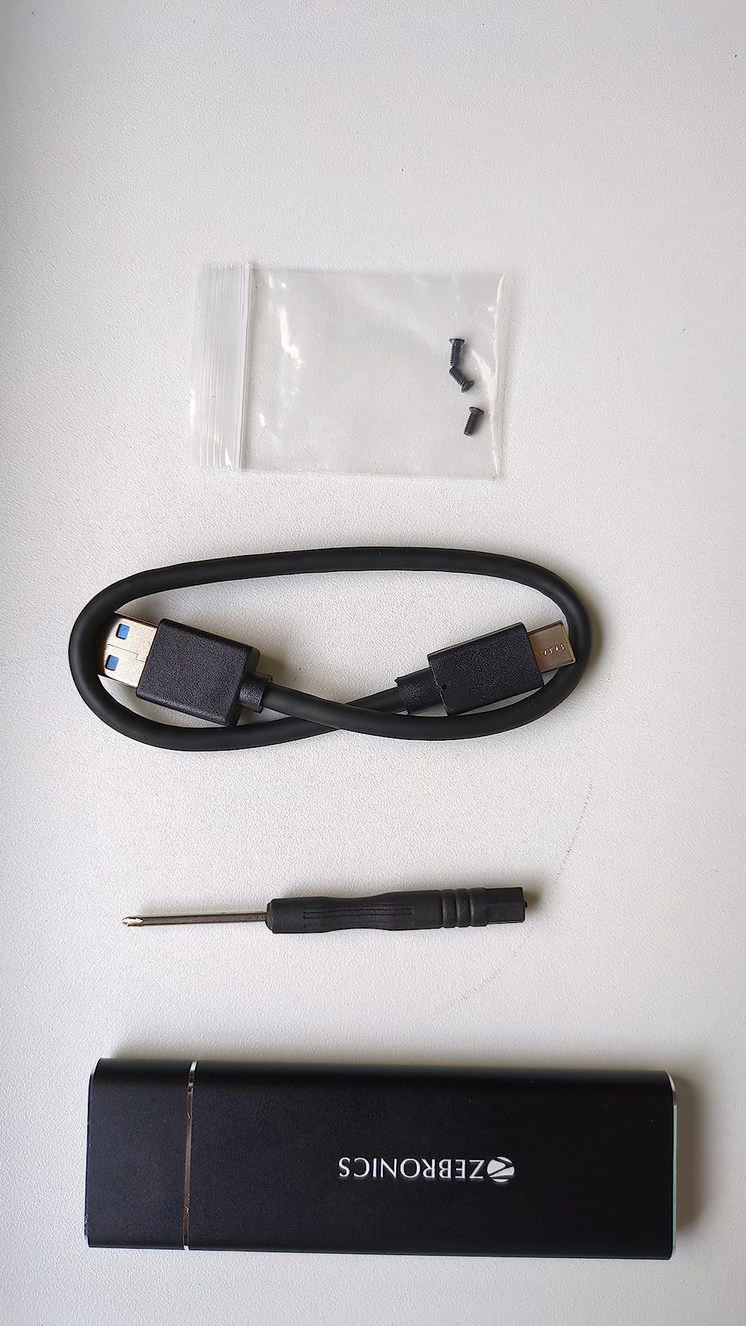 ZEBRONICS CSH01 2.5 SATA SSD Enclosure with Transparent case, Type C 3. ...