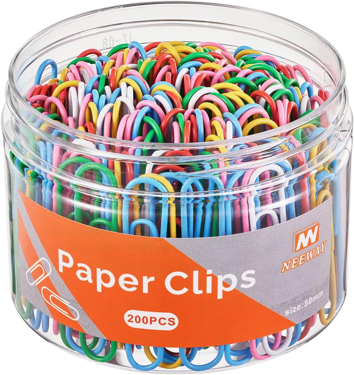 Amazon.com : NEEWAY 200pcs Colored Paper Clips, 2 Inch Large Paper Clip ...