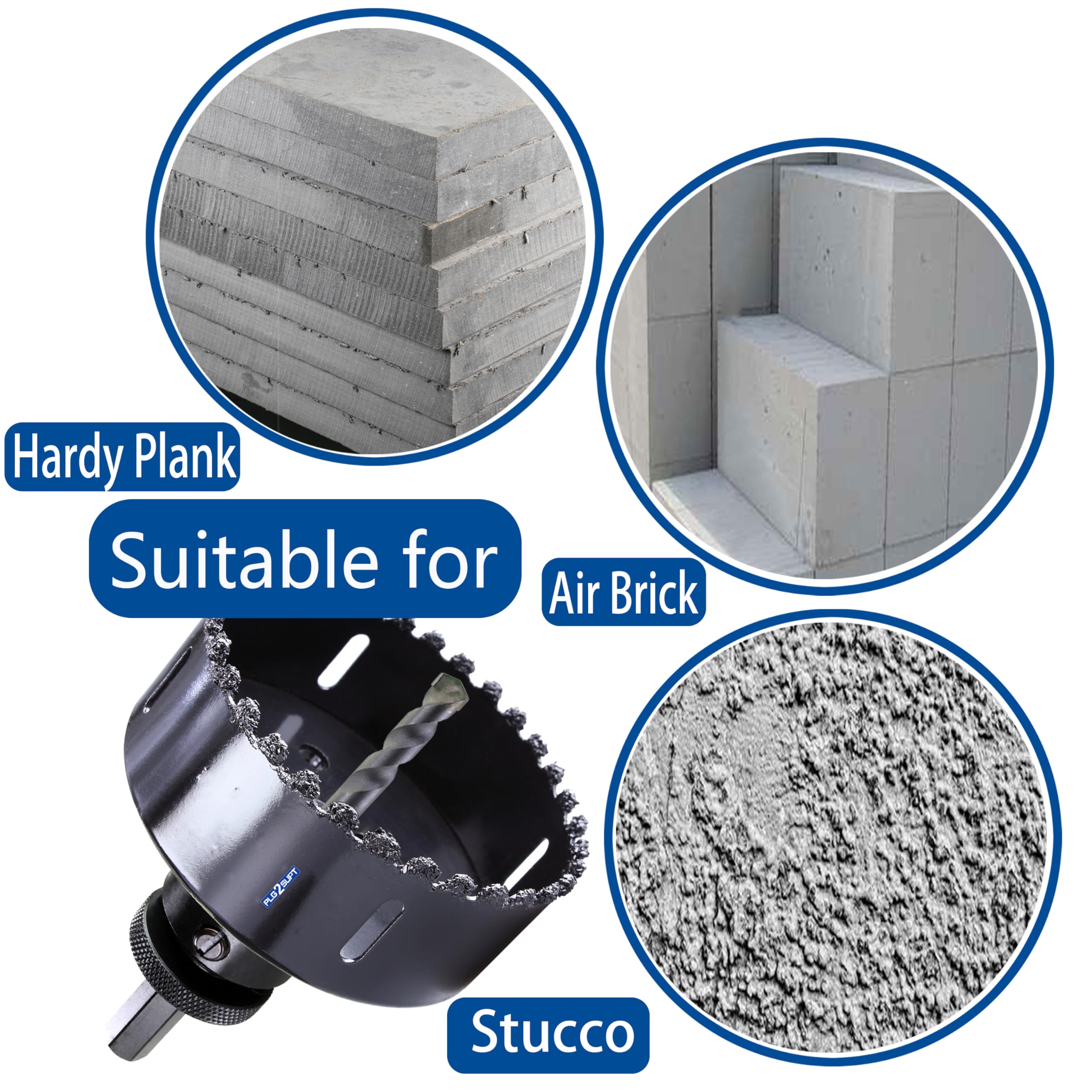 Snapklik.com : 4 Inch Carbide Grit Hole Saw Cutter For Hardy Plank Air ...