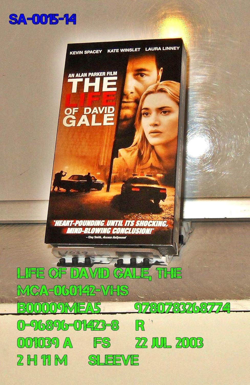 Amazon.com: The Life of David Gale [VHS] : Kevin Spacey, Kate Winslet ...