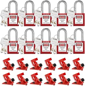 Amazon.com: 10 Lockout Tagout Locks with 12 Circuit Breaker Lockout ...
