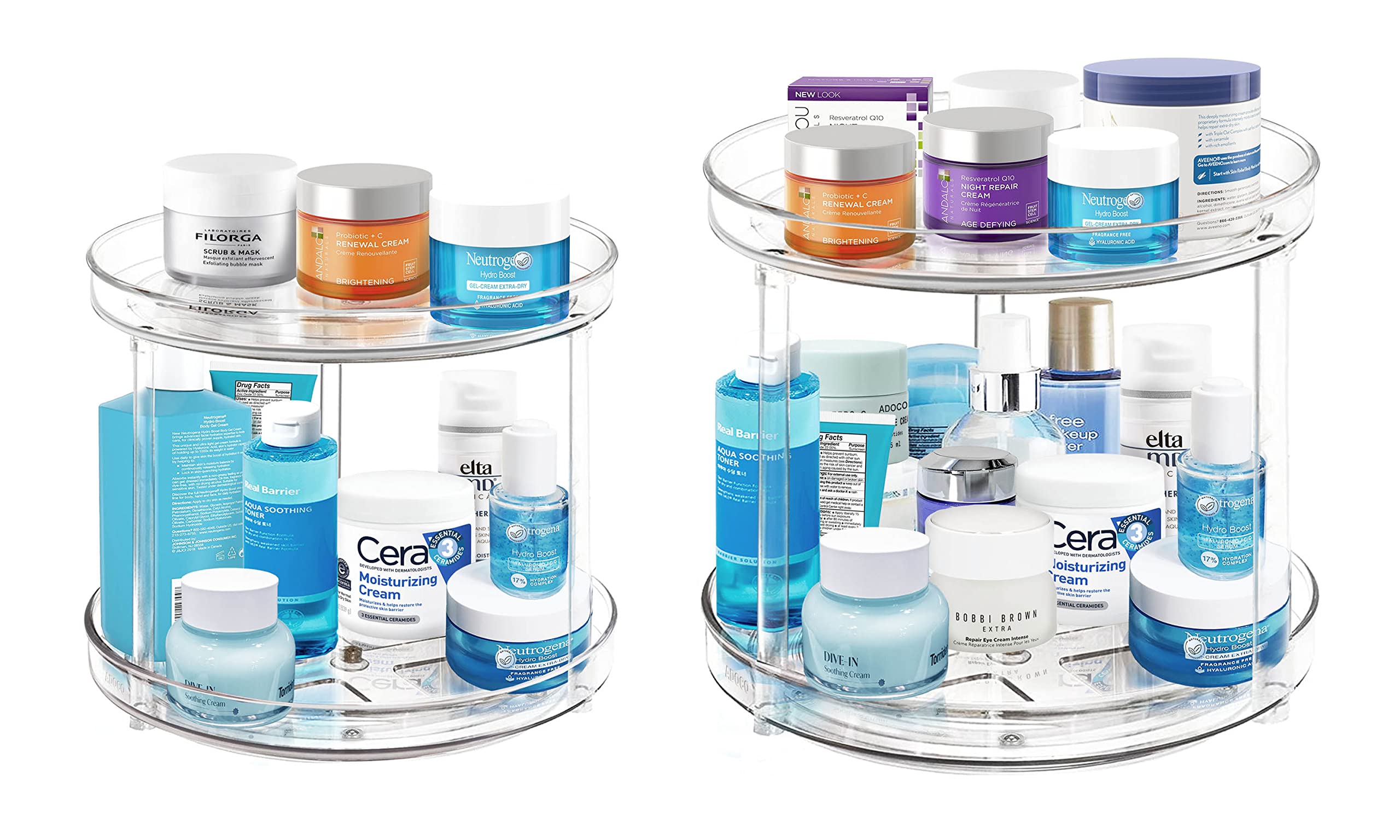 Amazon.com - 2 Tier Lazy Susan Organizer, set of 2, 9.25inch and 10.6inch