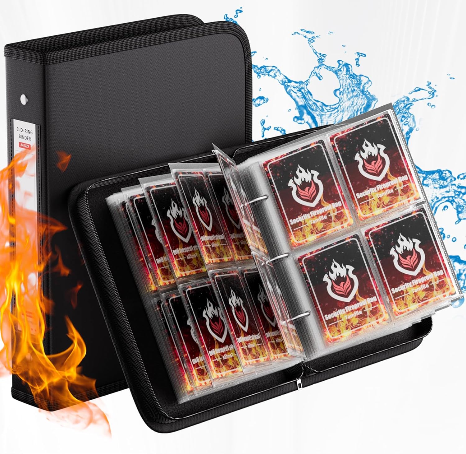 Amazon.com: Fireproof Trading Business Card Binder with 220 Pockets 2 ...