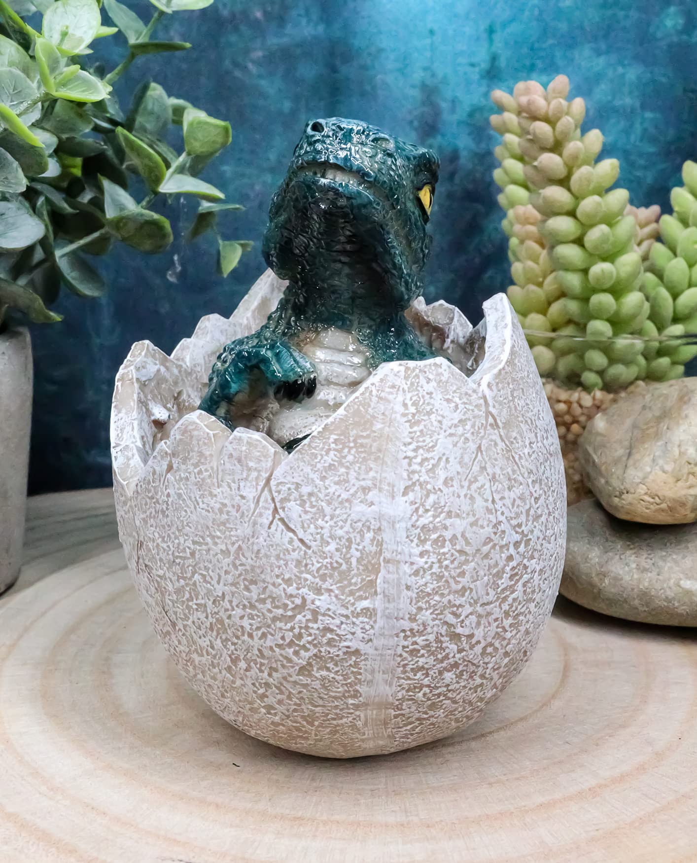 Ebros Gift Jurassic Era Predator Velociraptor in Egg Dinosaur Figurine ...