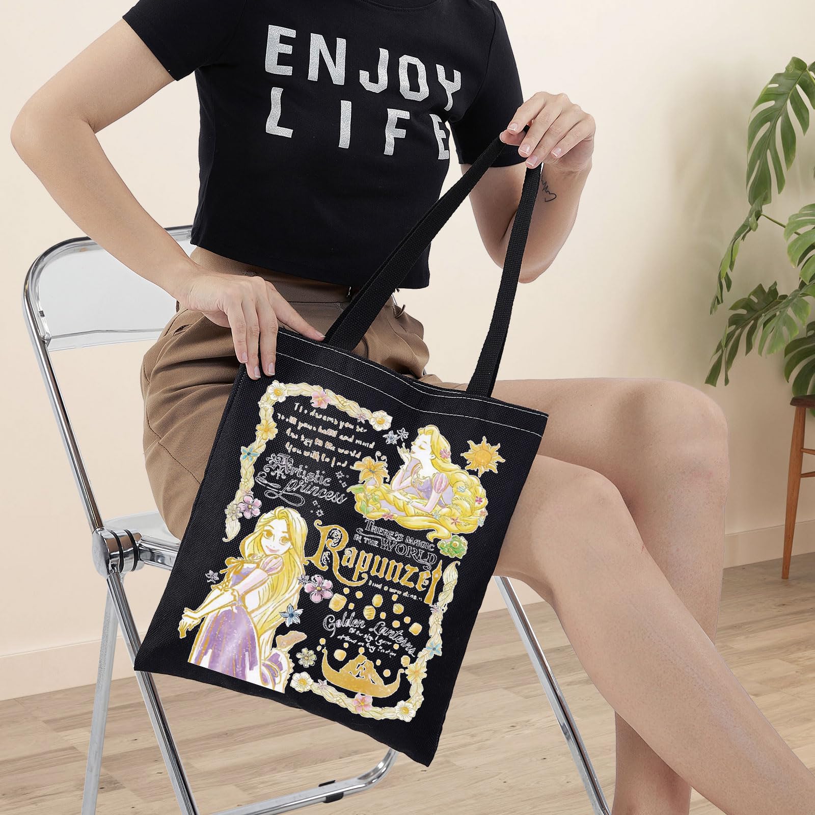 Snapklik.com : BWWKTOP Princess Rapunzel Tote Bag Tangled Lover Gifts ...