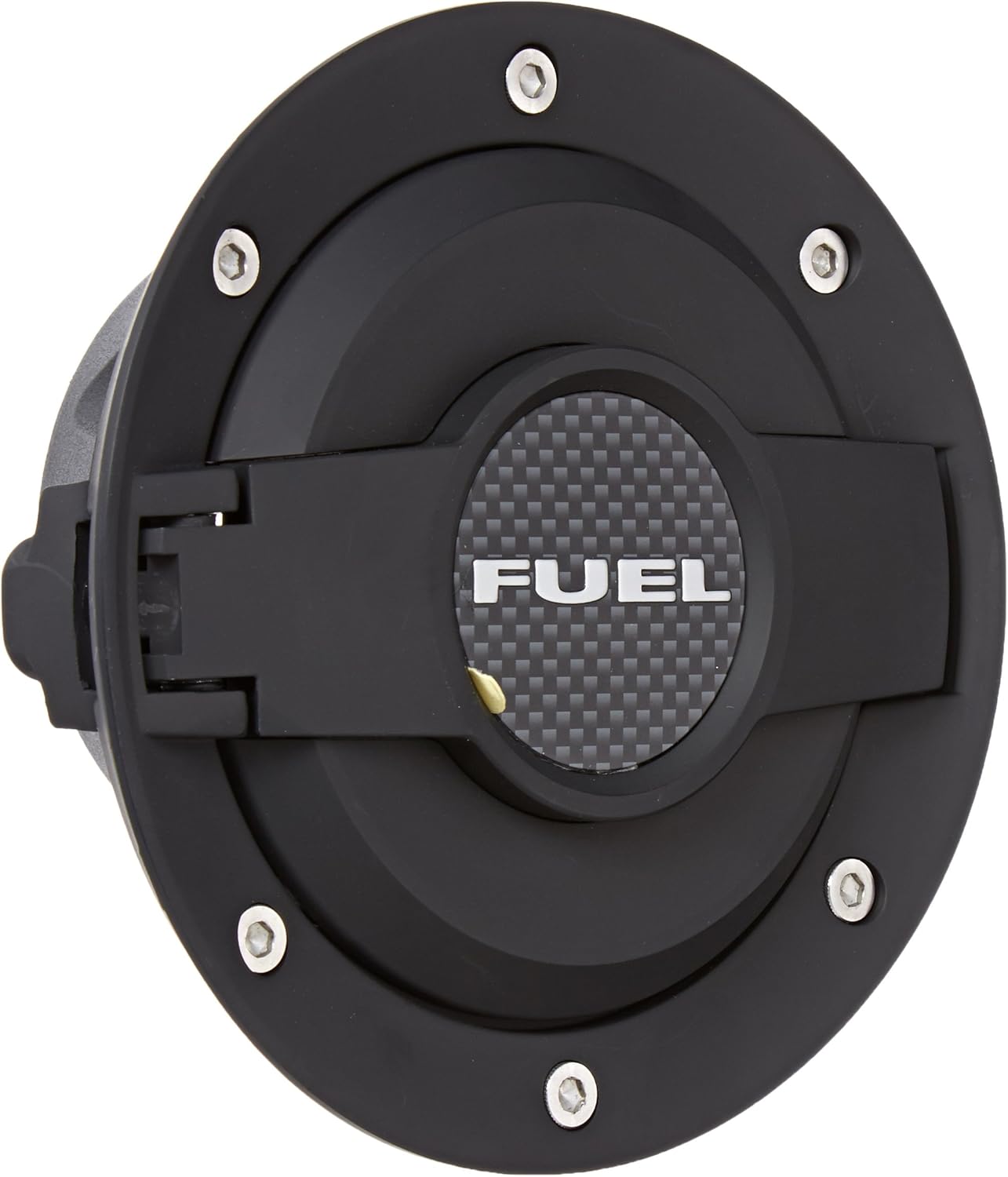 Drake Muscle Cars MO-210001-BLACK Billet Aluminum Fuel Door, Gas Tank ...