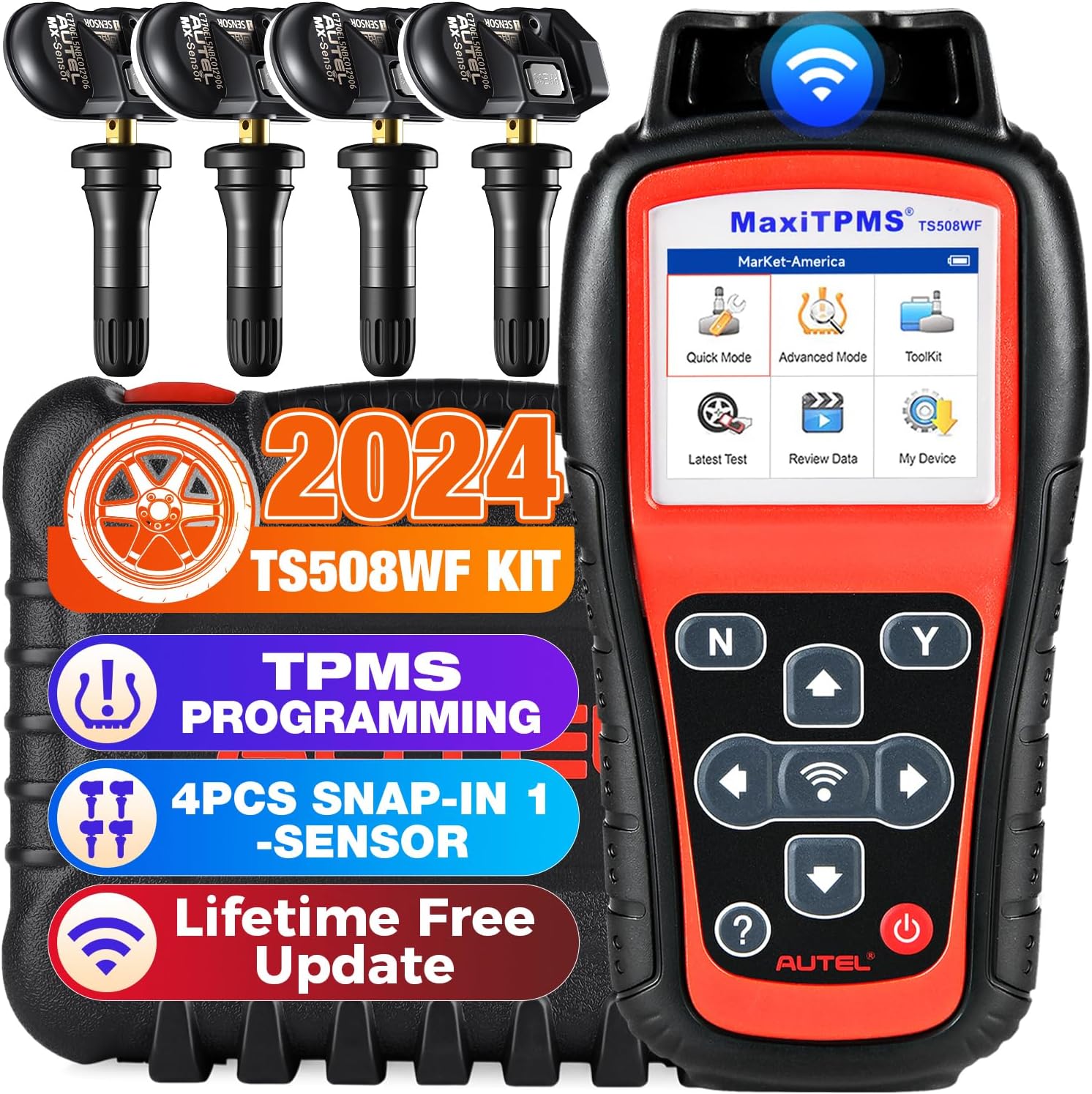 Amazon.com: Autel MaxiTPMS TS508WF TPMS Relearn Tool - 2024 Newest WiFi ...