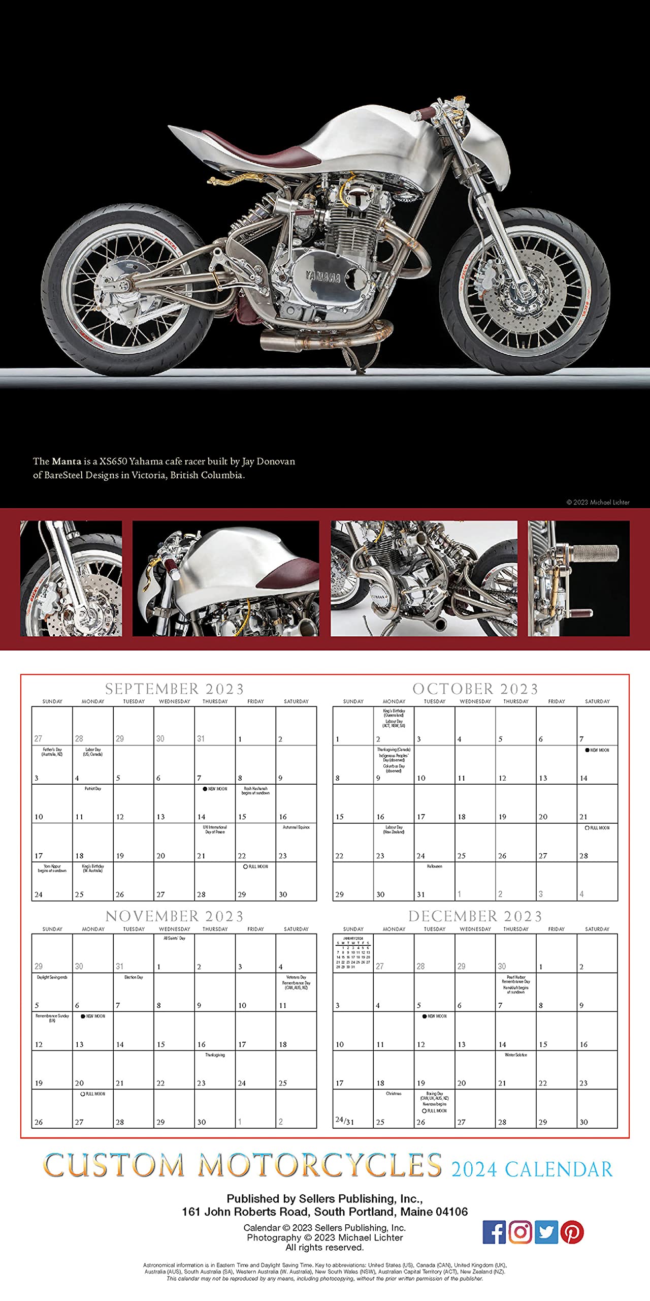Snapklik.com : Custom Motorcycles 2024 Wall Calendar Photography By ...