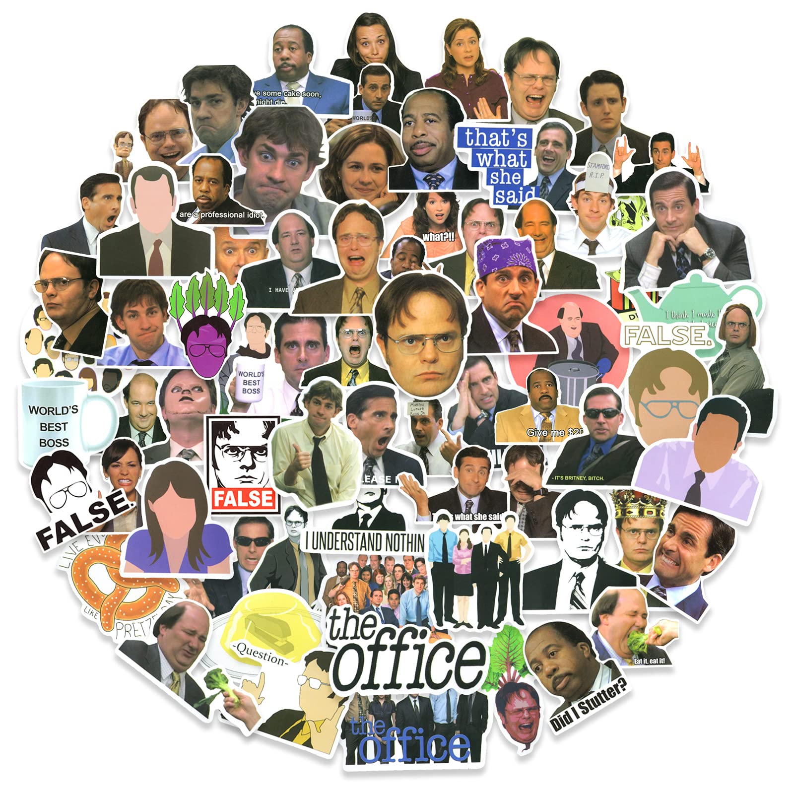 Buy The Office Stickers Pack 100pcs, The Office TV Show Stickers for ...