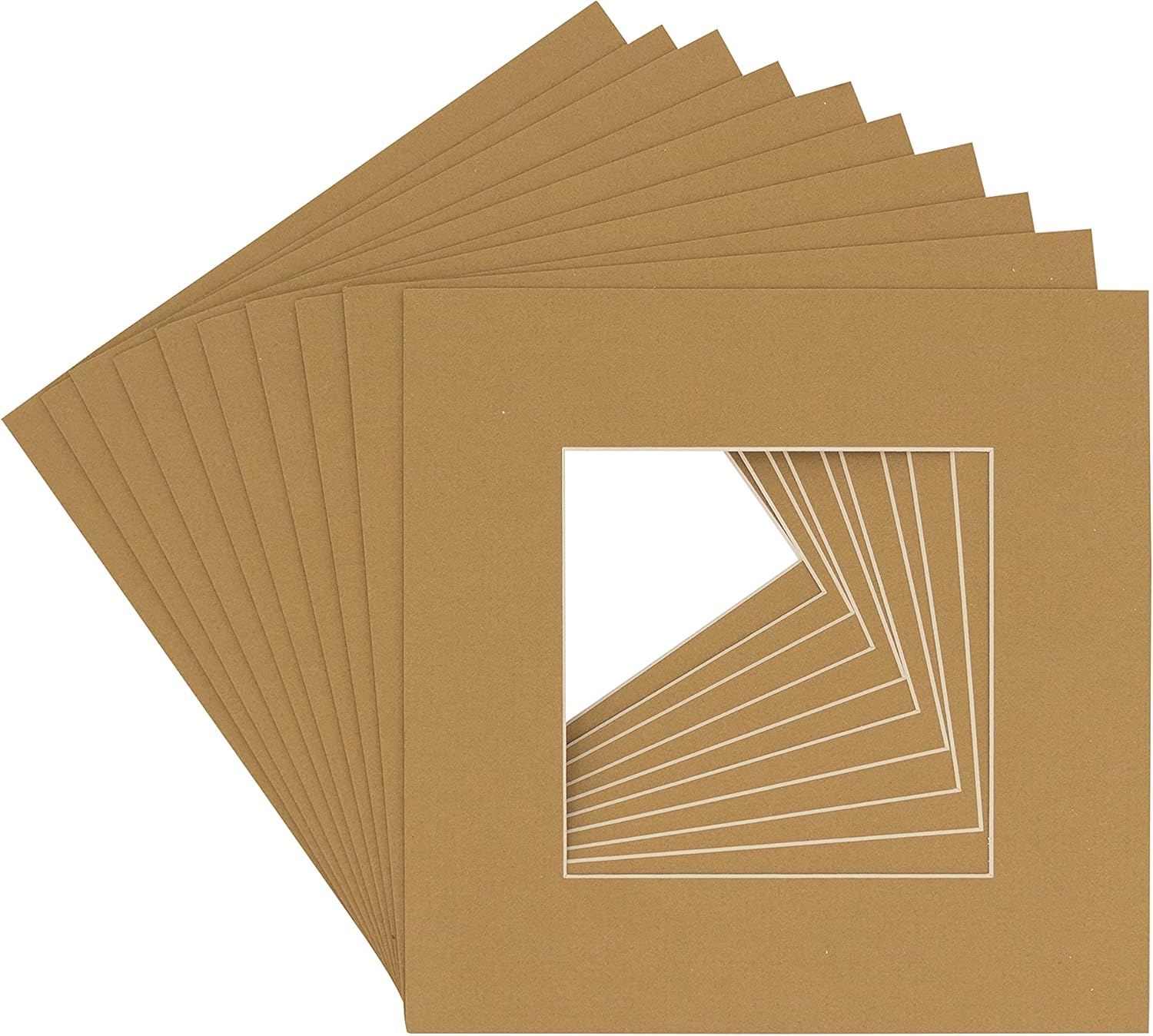 Amazon.com: 8x8 Mat for 12x12 Frame - Precut Mat Board Acid-Free Rattan ...