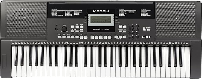 Amazon.com: Medeli M311 61-Key Portable Electronic Keyboard with ...