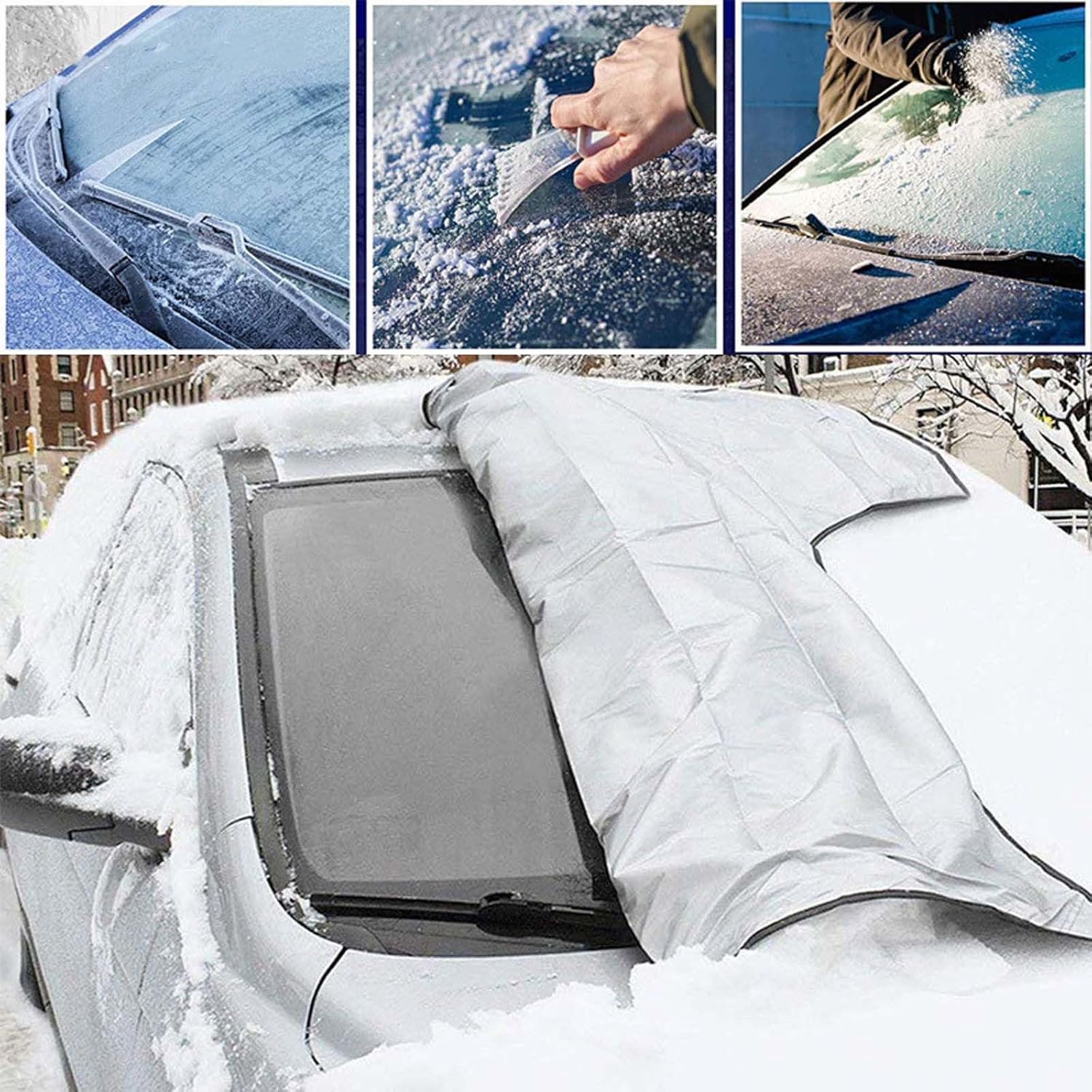 Amazon.com: Windshield Cover for Ice and Snow Waterproof Windshield ...