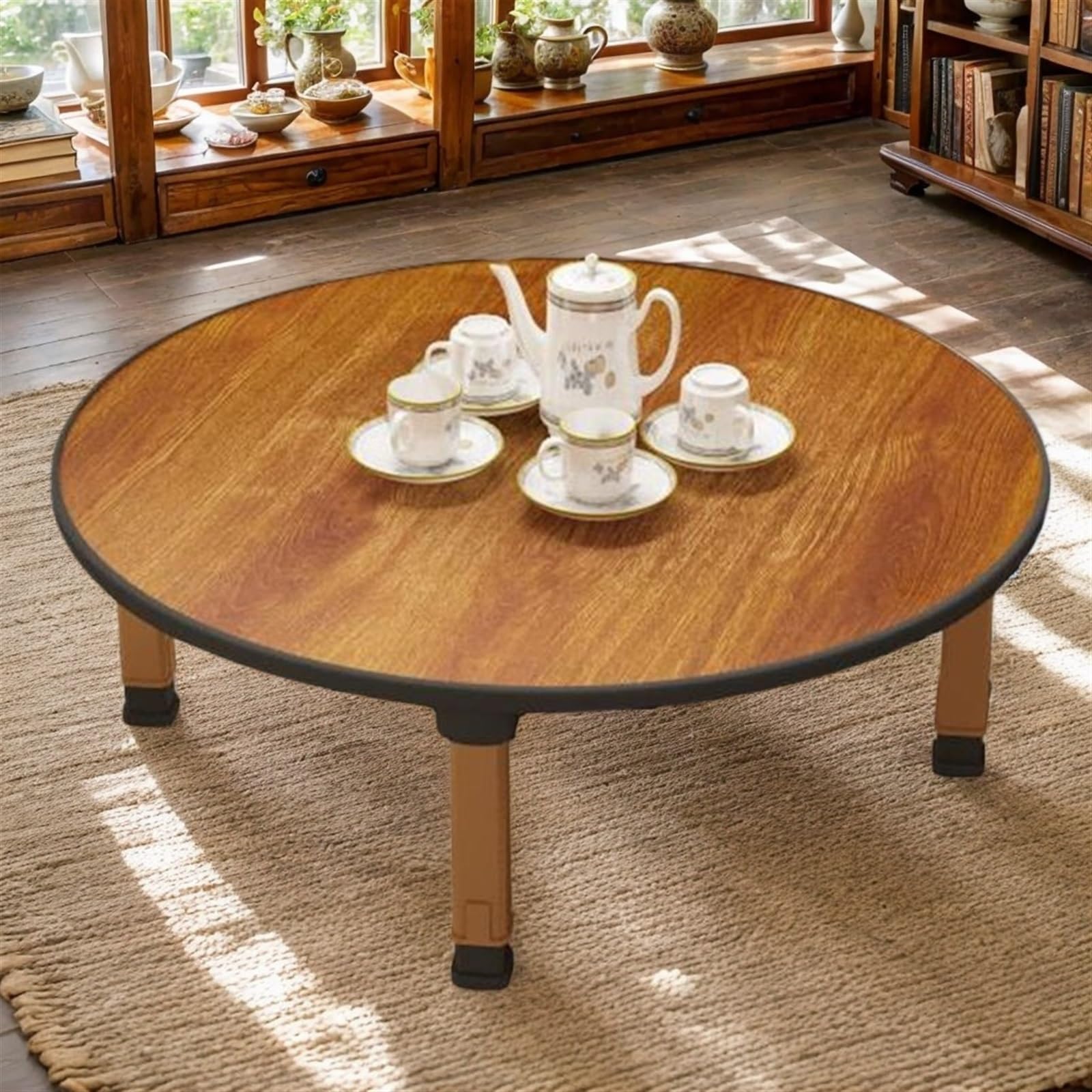 Amazon.com: Japanese tea table 11.9"D x 23.7"H, Japanese Style Round ...