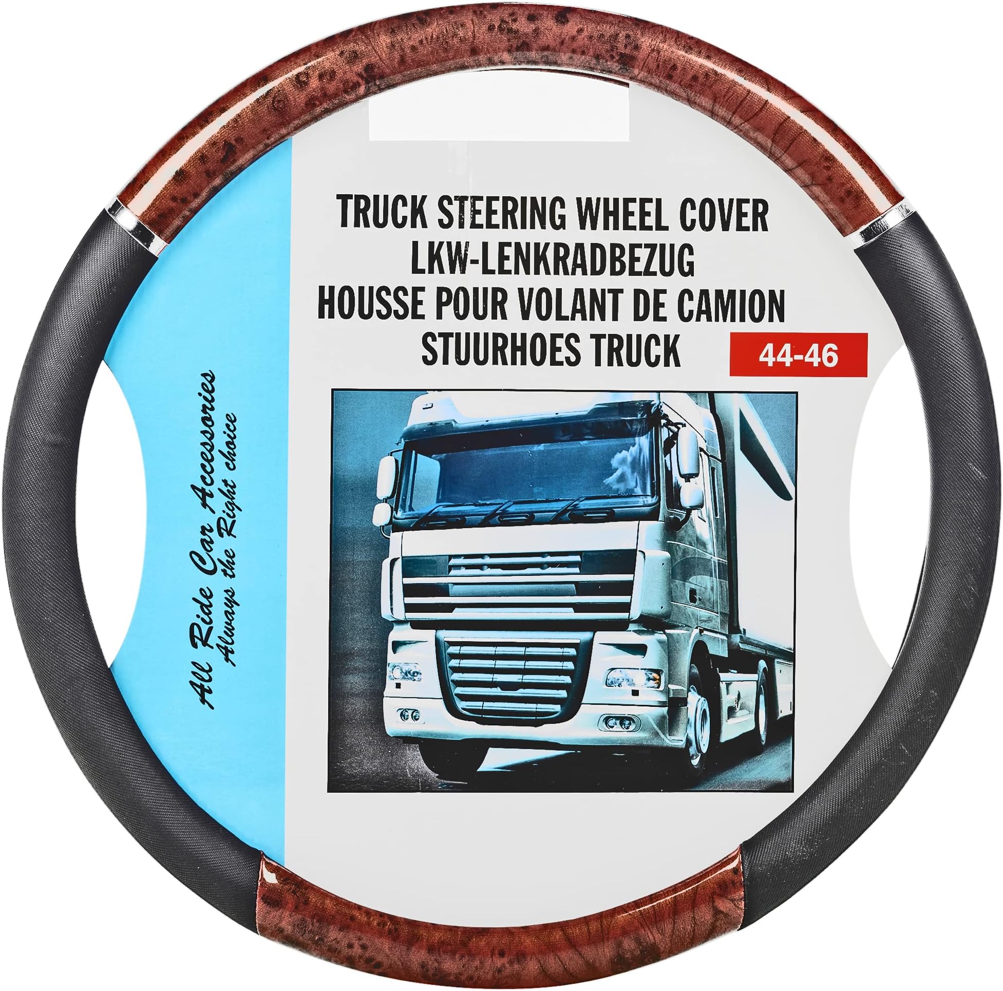 Delux Steering wheel cover lorry Truck HGV black medium wide grip 44-46 ...