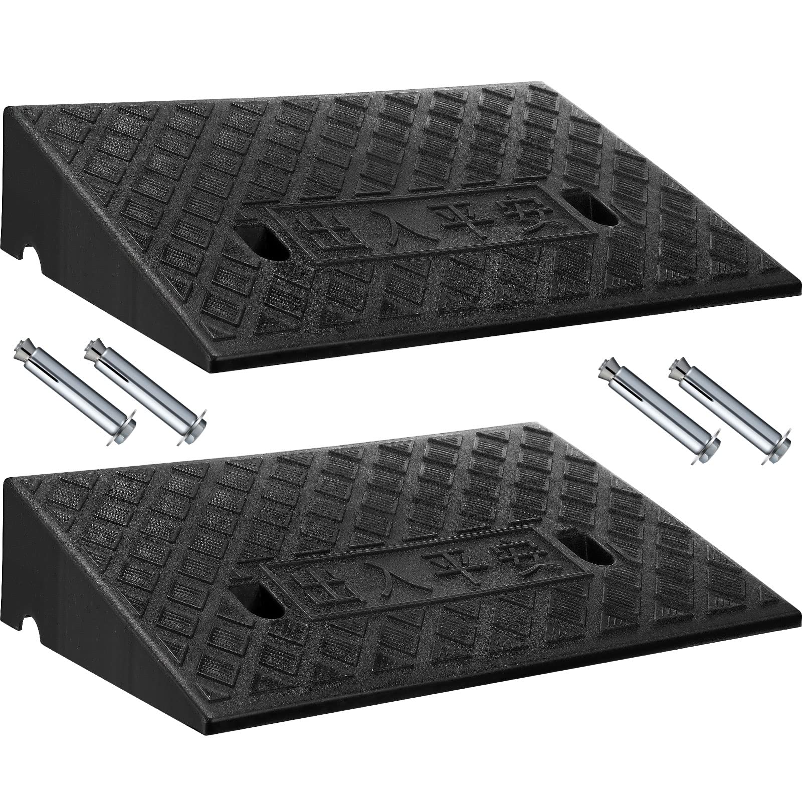 Buy 2 Packs Driveway Curb Ramp 3.7 Inch Portable Lightweight Curb Ramps ...