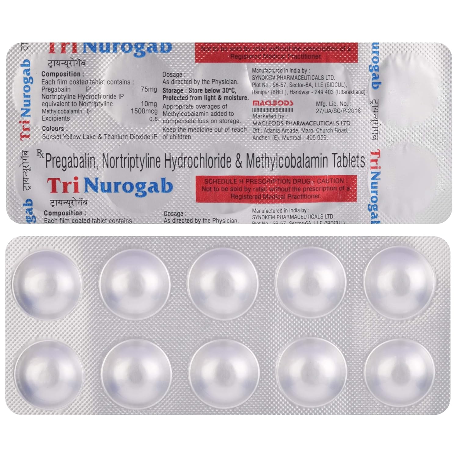 Tri Nurogab - Strip of 10 Tablets : Amazon.in: Health & Personal Care
