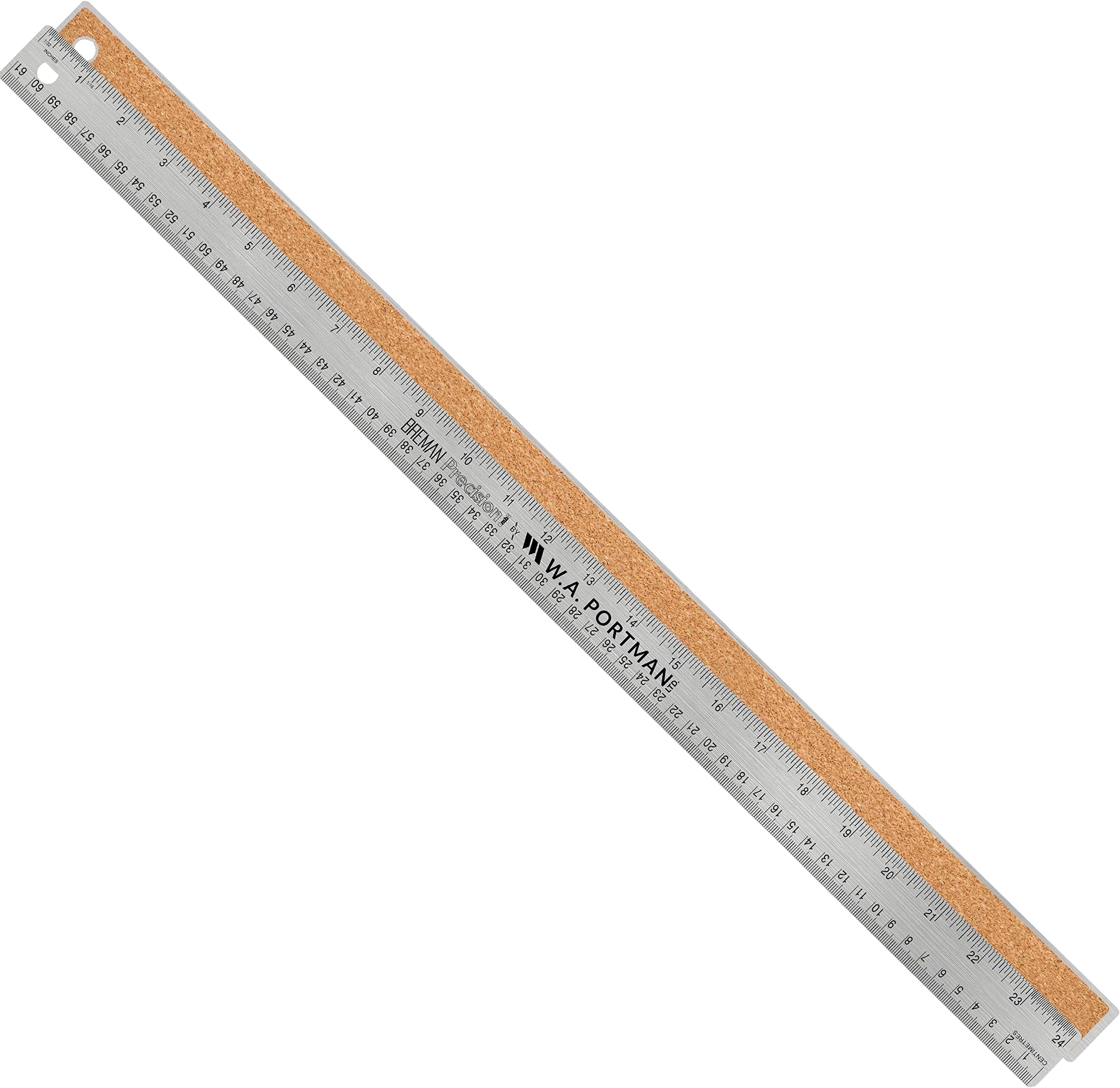 Breman Precision Metal Ruler 24 Inch Cork Back - Stainless Steel Metal ...