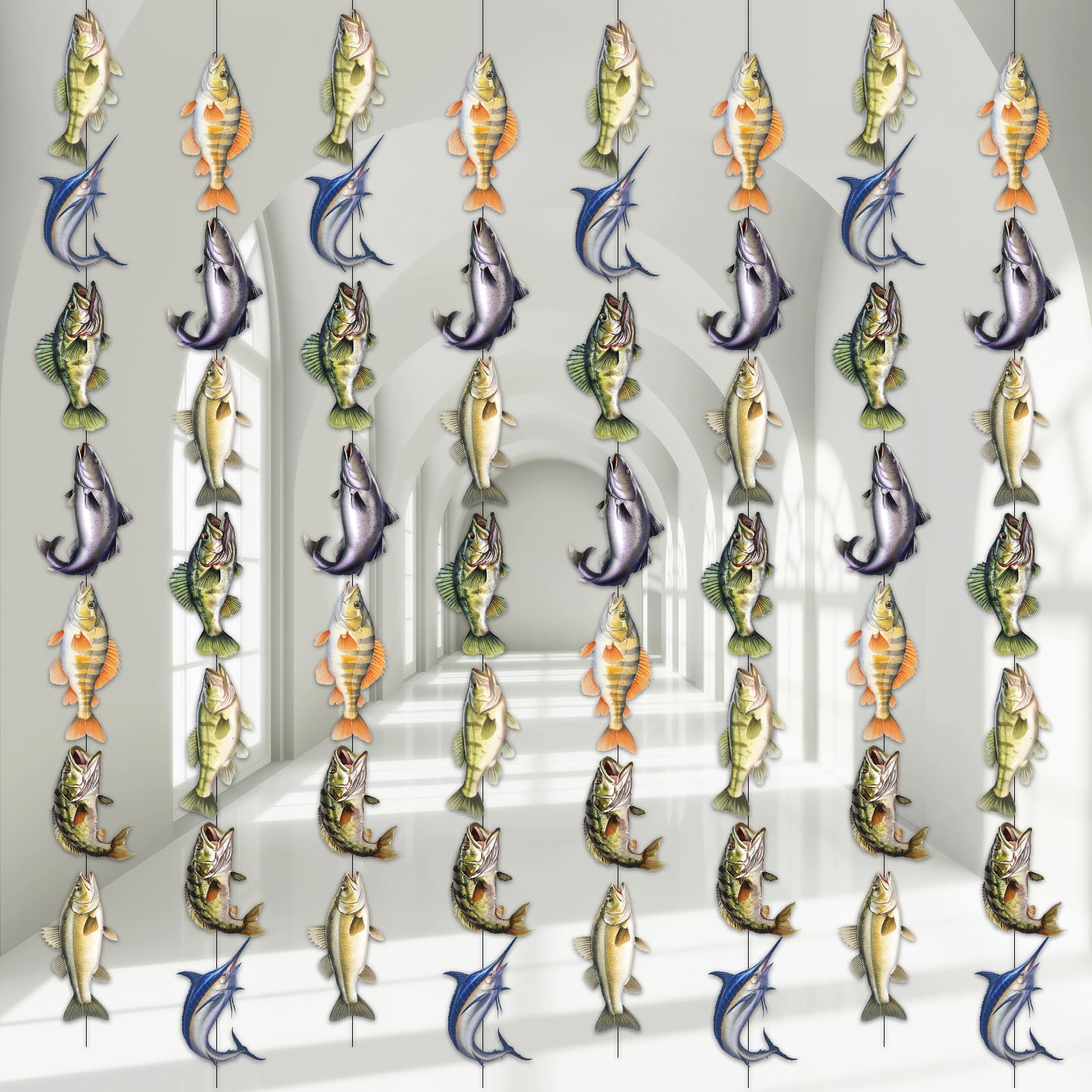 Amazon.com: 8PCS Fishing Birthday Decorations Gone Fishing Party ...