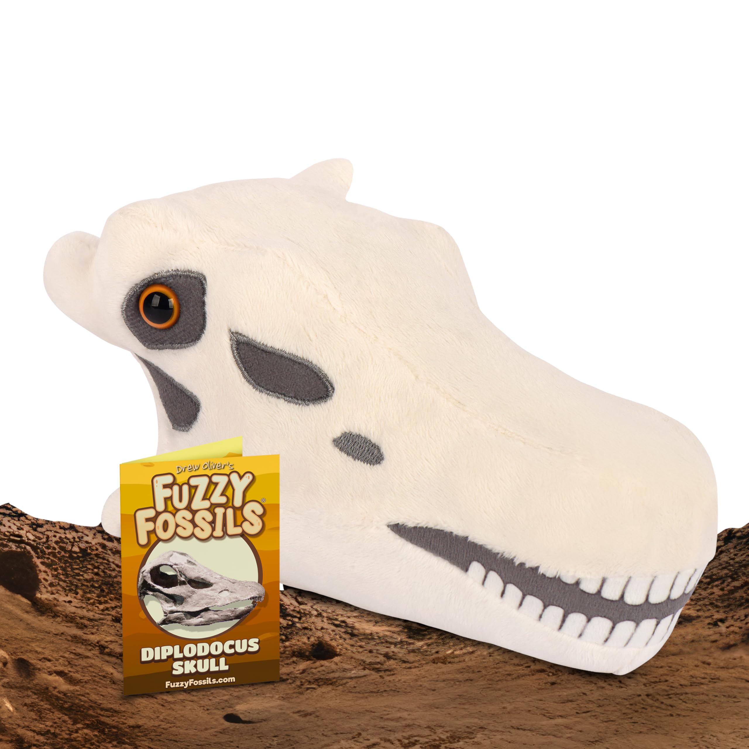 Amazon.com: Fuzzy Fossils Diplodocus Stuffed Animal, Diplodocus Plush ...
