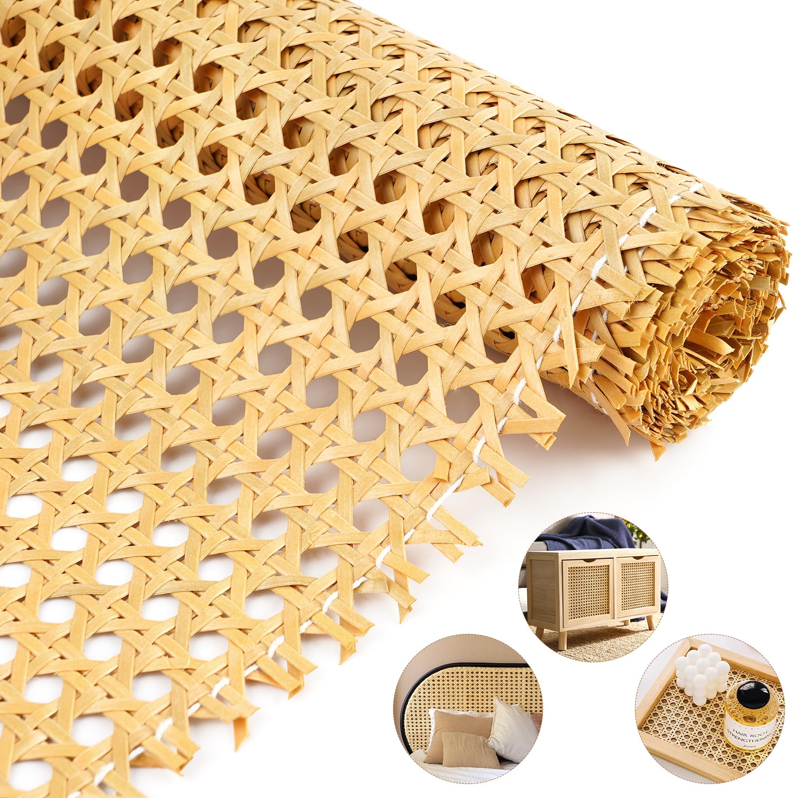Amazon.com: Rattan Cane Webbing Roll 24 Inch Width x 5 Feet Length ...