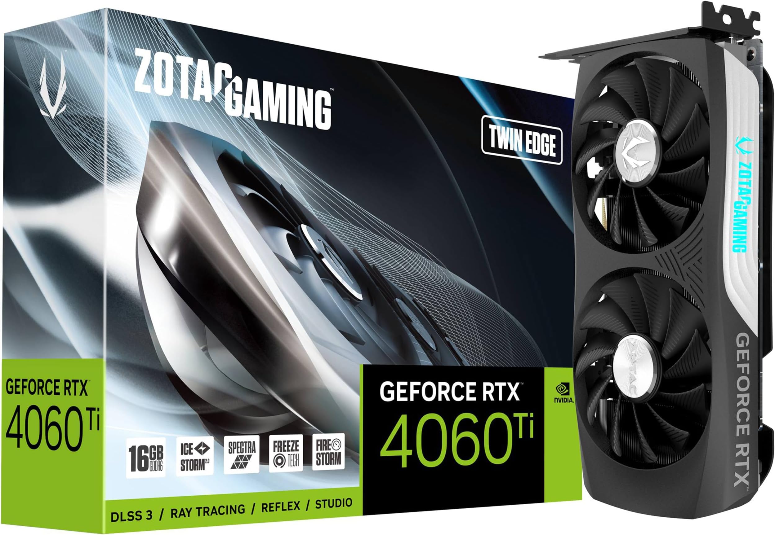 Zotac GeForce RTX 4060 Ti 16GB Twin Edge NVIDIA DLSS 3, 3 x DisplayPort ...