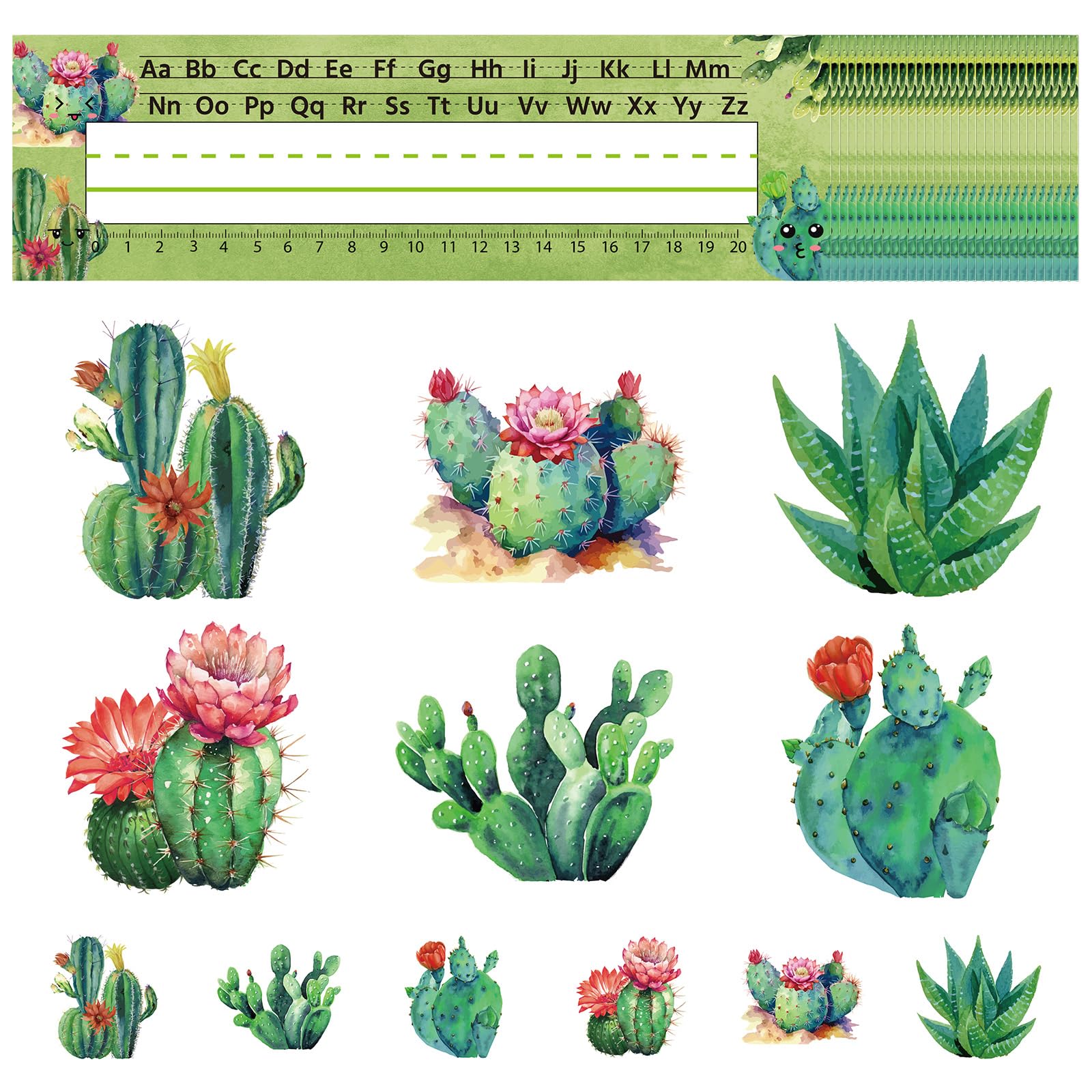 Amazon.com: 240 Pcs Cactus Cut-Outs Nameplates Stickers Cactus Accents ...
