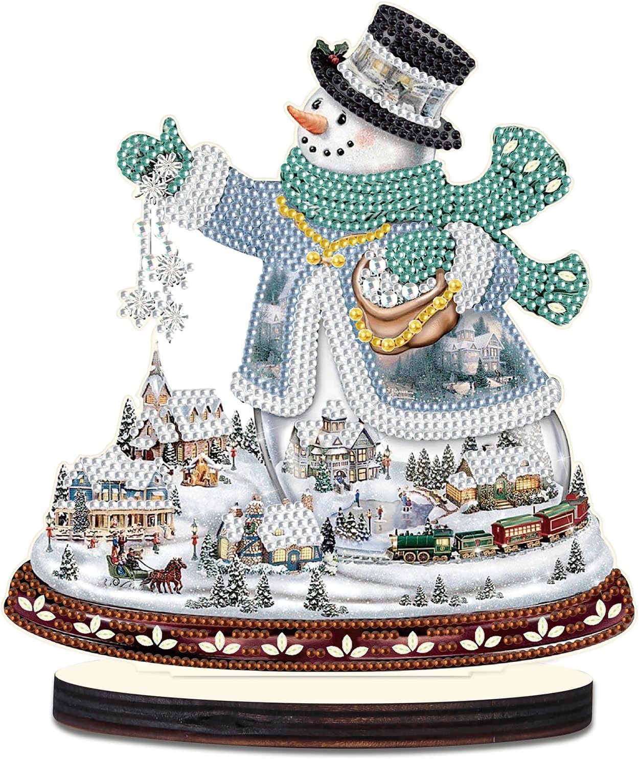 Amazon.com: antor Christmas Snowman Table Top Diamond Painting Kits ...